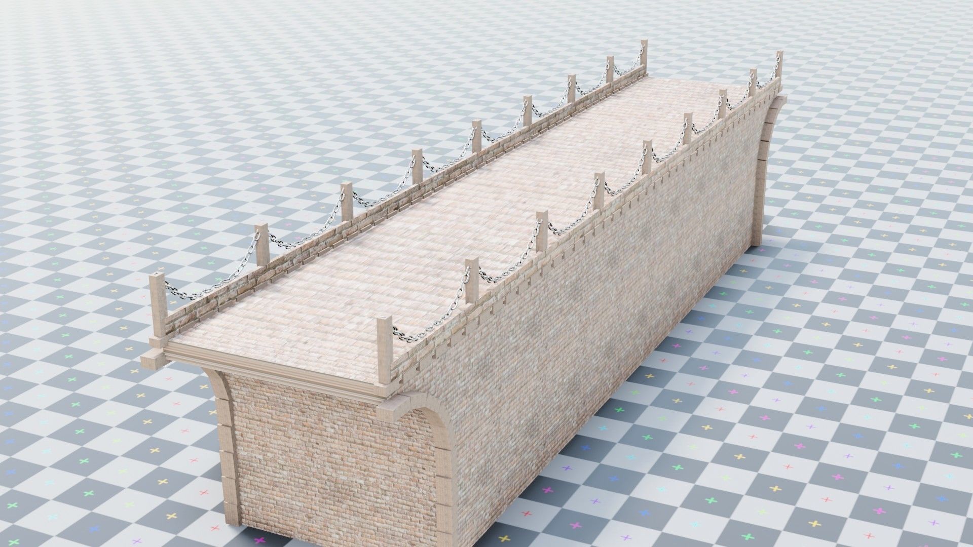 geometry nodes procedural medieval bridge generator 3D model | CGTrader