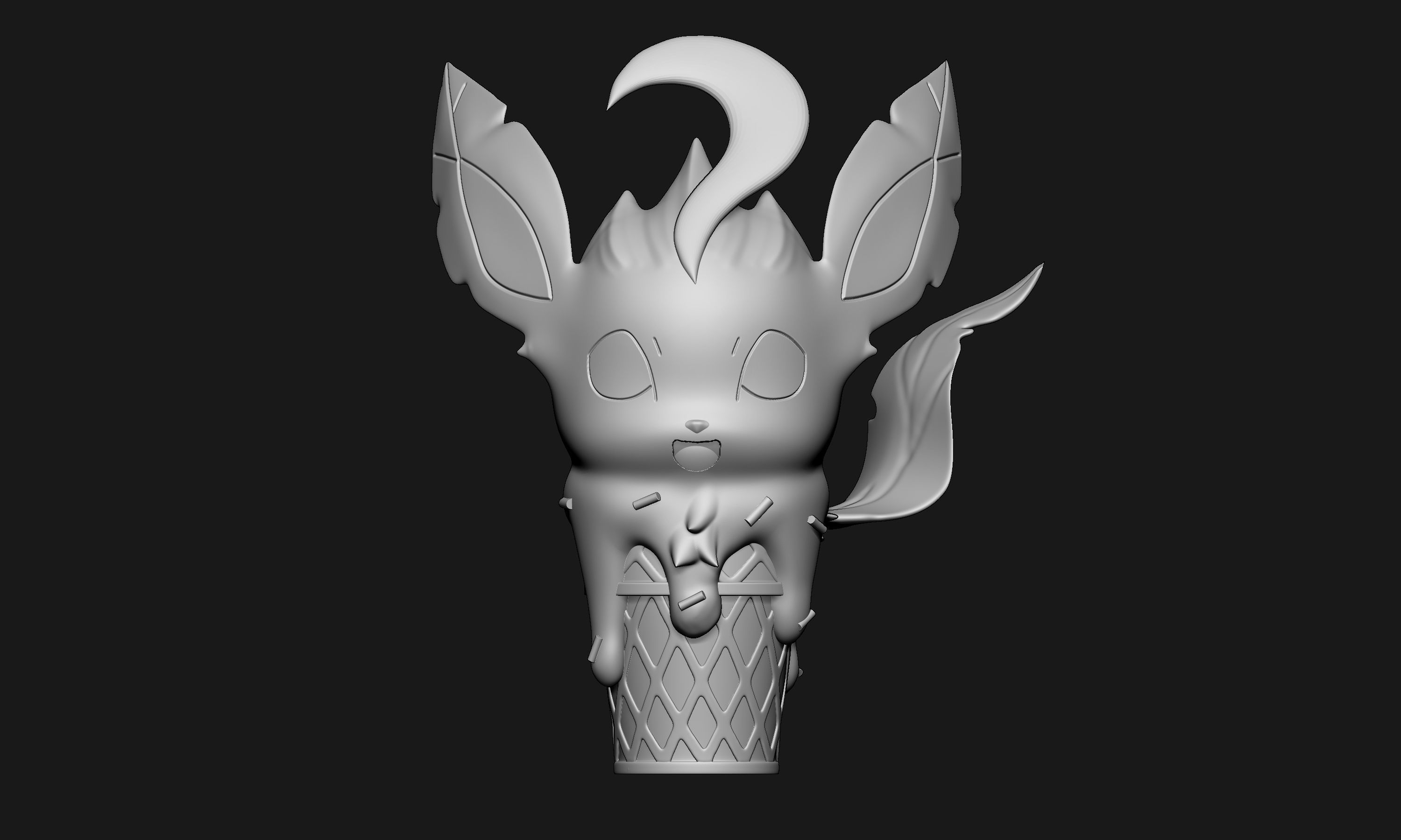 Pokemon - Ice Cream Leafeon 3D model 3D printable | CGTrader