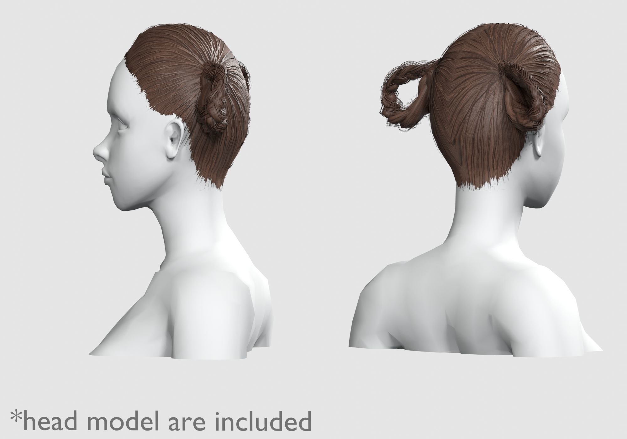 3D model Cute Braids Hairstyle V8748 VR / AR / low-poly | CGTrader