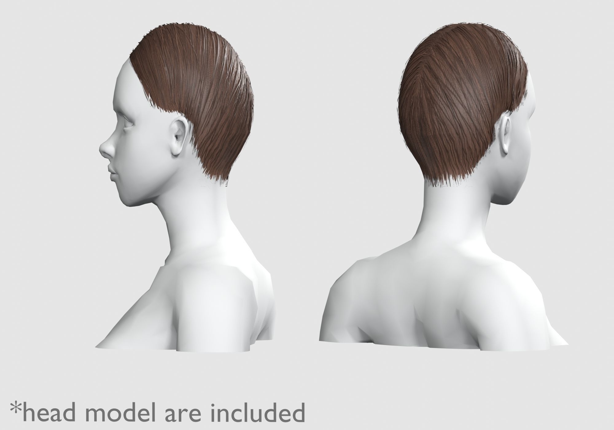 3D model Basic Hairline Hairstyle V3852 VR / AR / low-poly | CGTrader