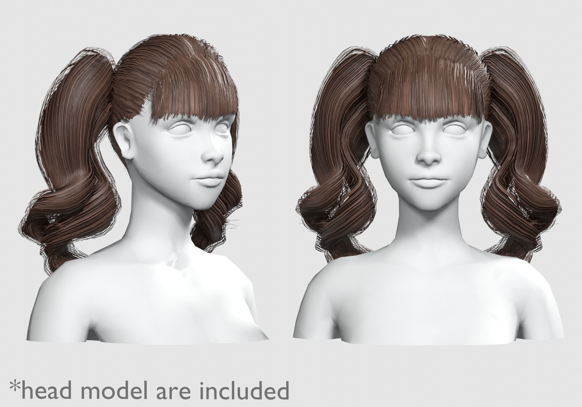 3D model Bangs Cute Hairstyle V10827 VR / AR / low-poly | CGTrader