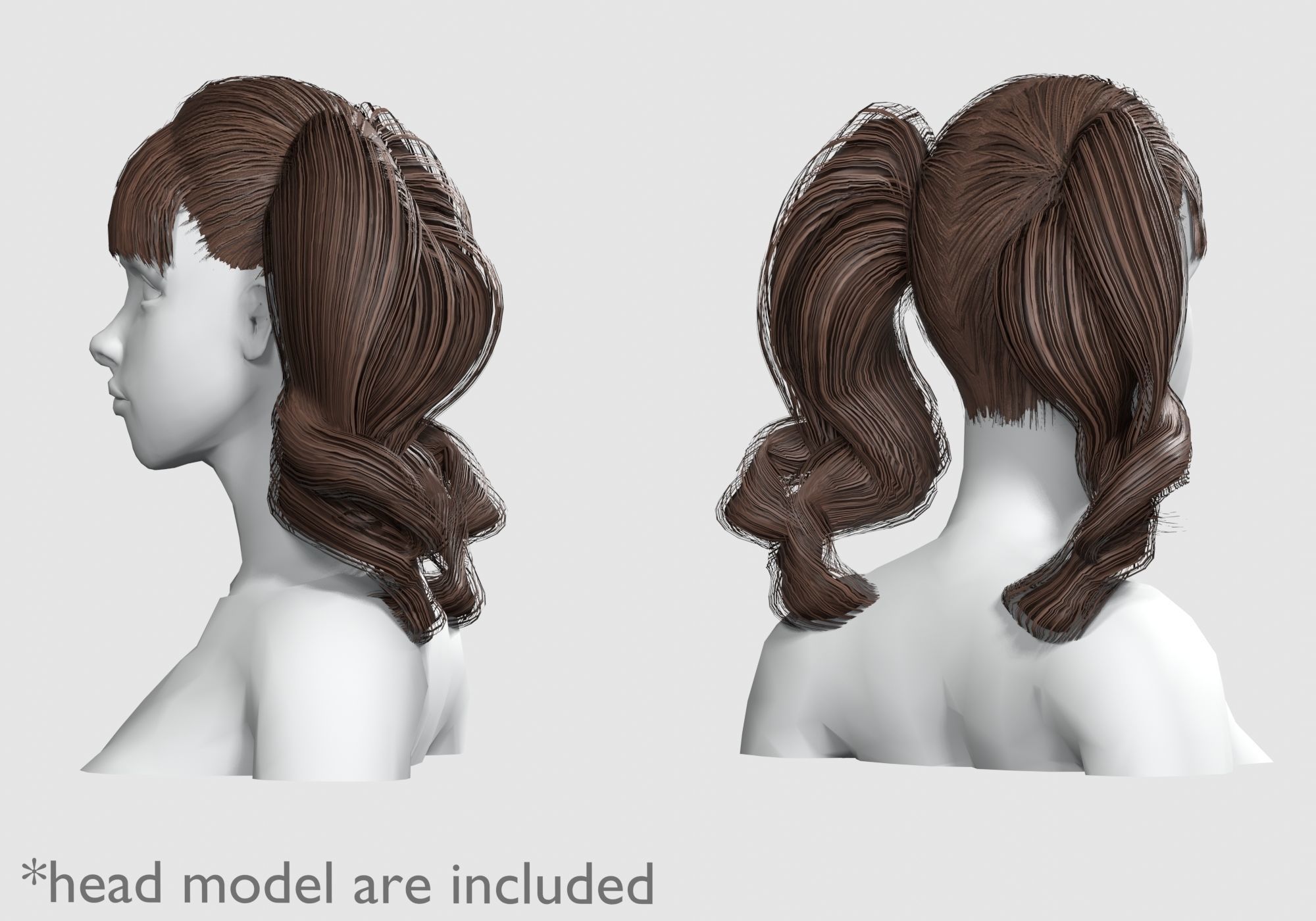 3D model Bangs Cute Hairstyle V10827 VR / AR / low-poly | CGTrader