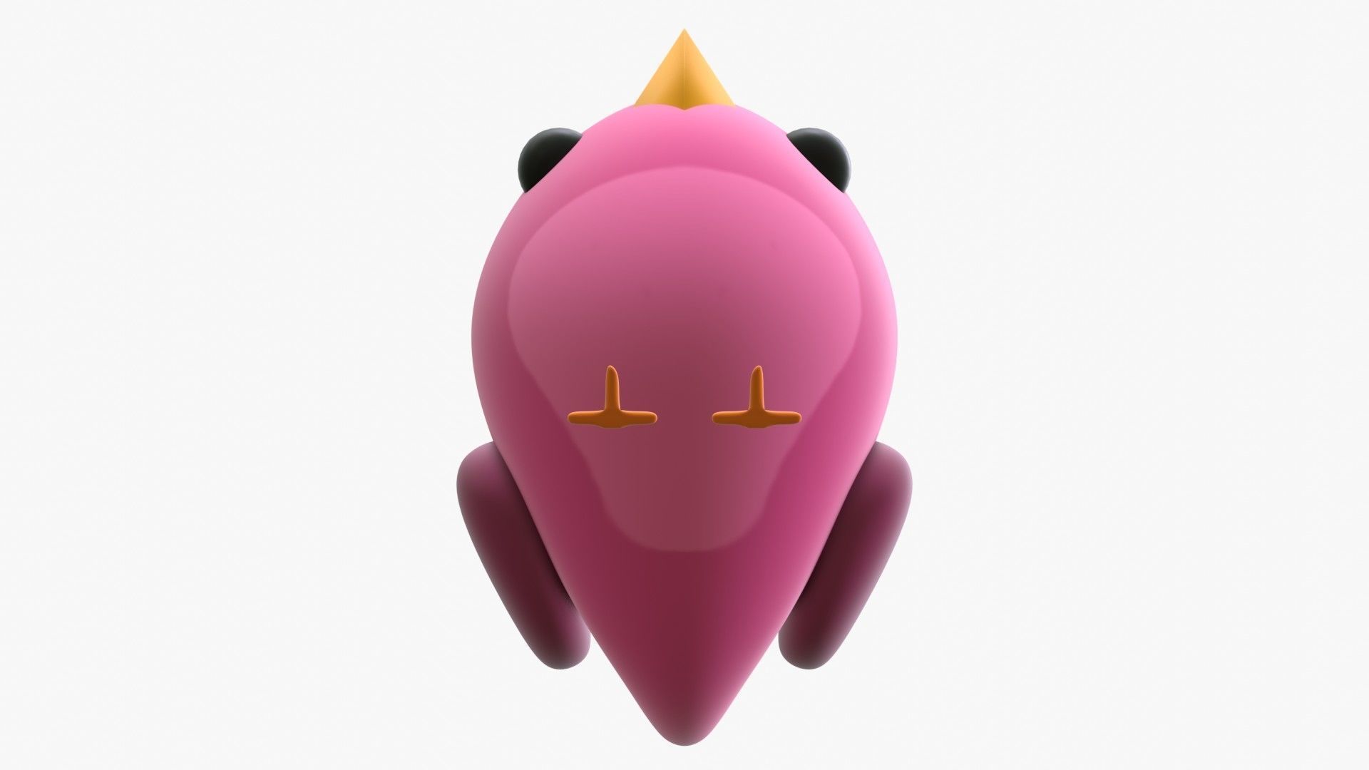 3D model Cartoon Pink Birdie VR / AR / low-poly | CGTrader