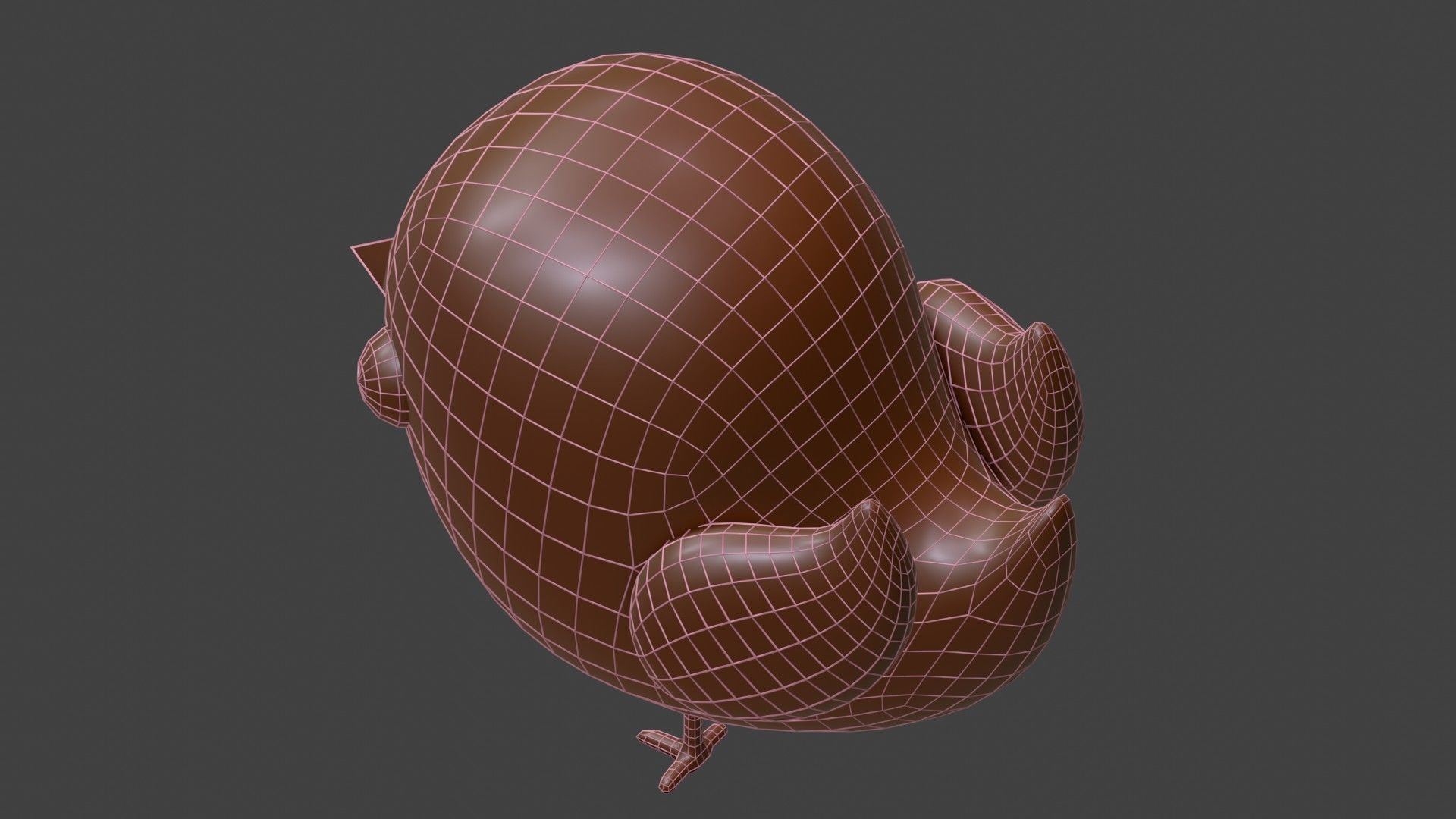 3D model Cartoon Pink Birdie VR / AR / low-poly | CGTrader