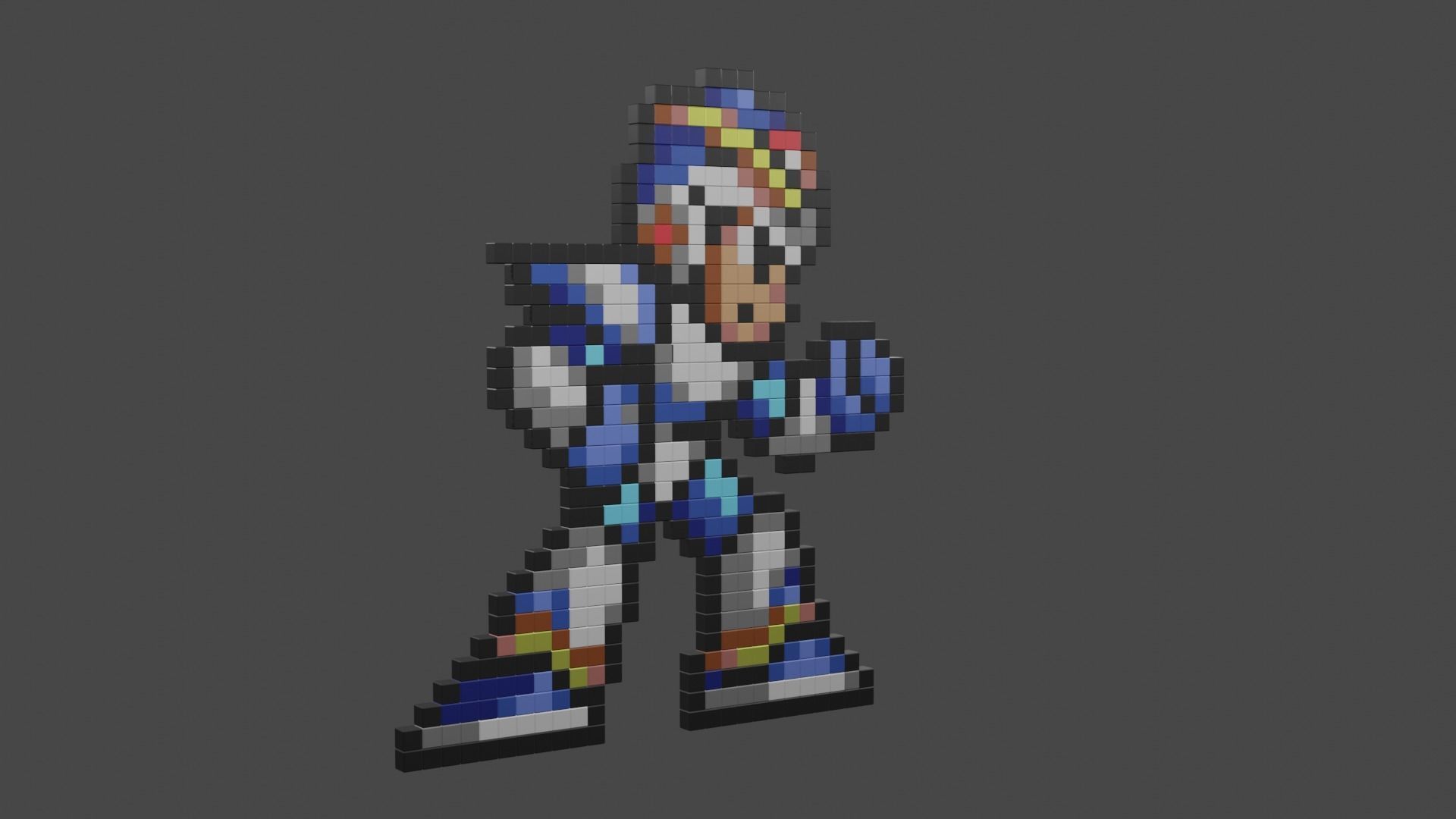 Rockman X Full Armor 8 bit 3D model 3D printable | CGTrader