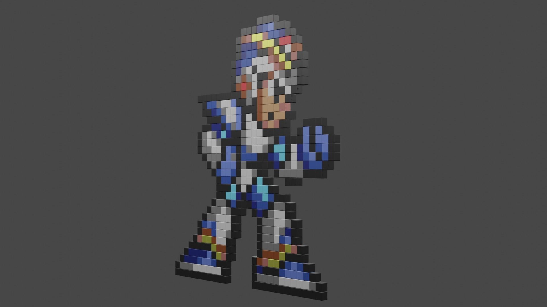 Rockman X Full Armor 8 bit 3D model 3D printable | CGTrader