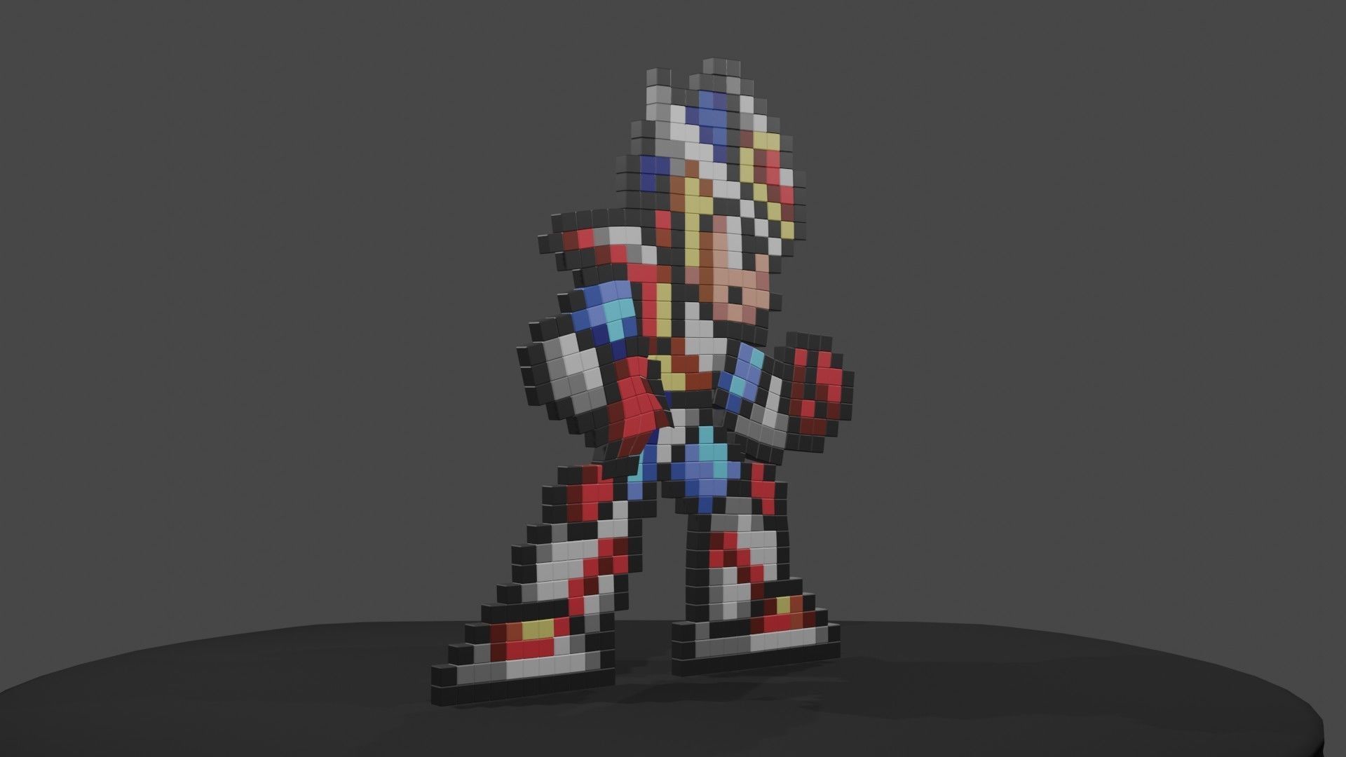 Rockman X Second Armor 8 bit 3D model 3D printable | CGTrader