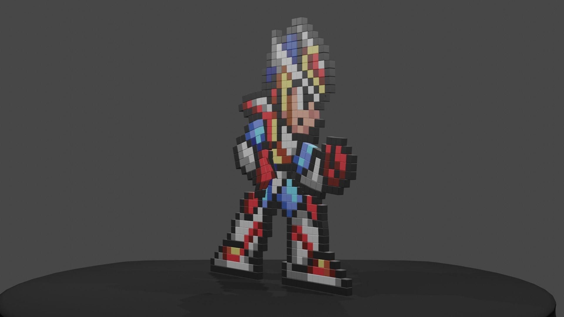 Rockman X Second Armor 8 bit 3D model 3D printable | CGTrader
