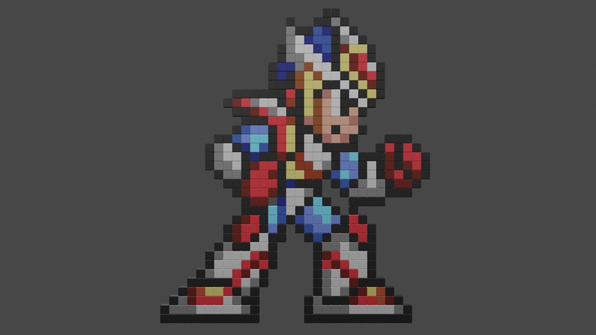 Rockman X Second Armor 8 bit 3D model 3D printable | CGTrader