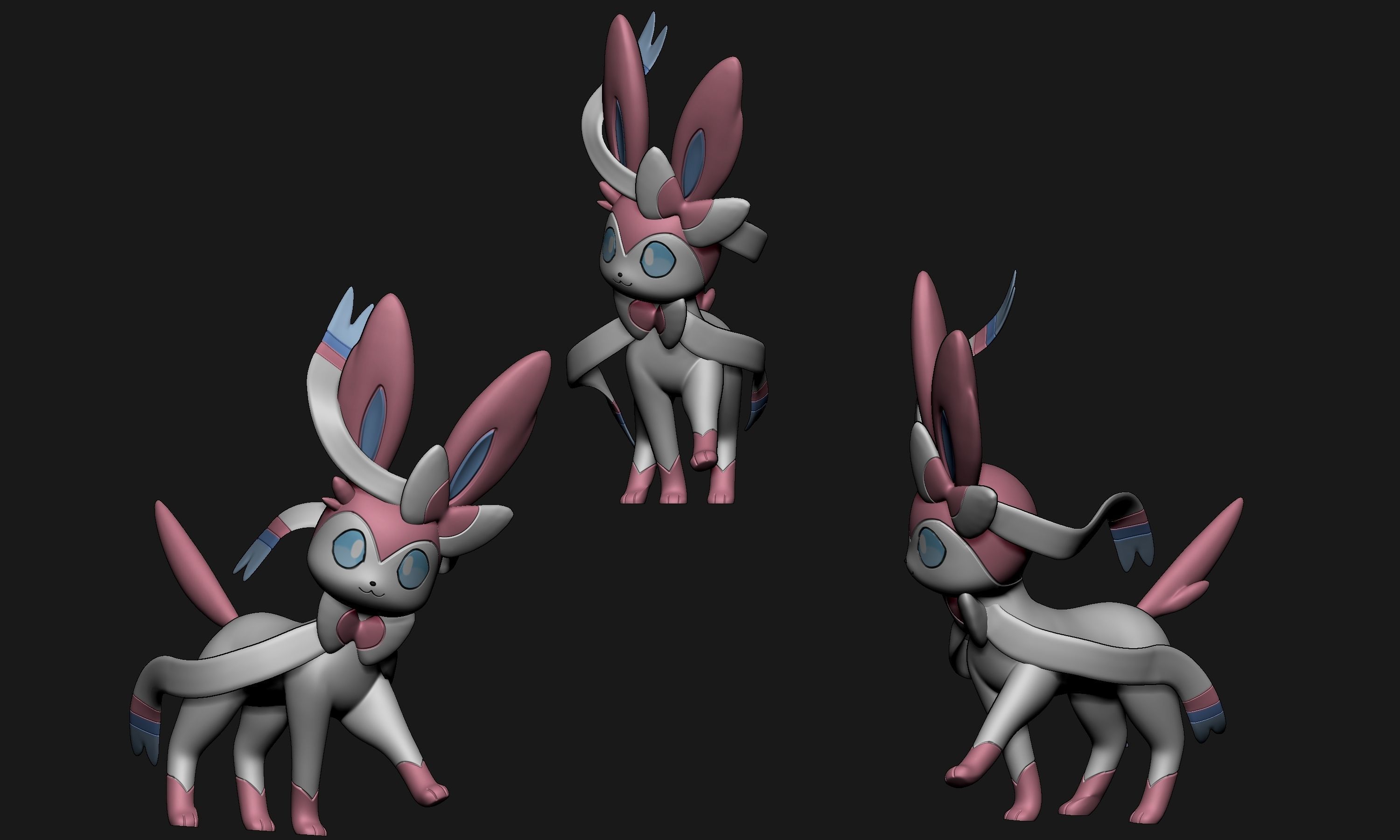 Pokemon - Sylveon New Version 3D model 3D printable | CGTrader