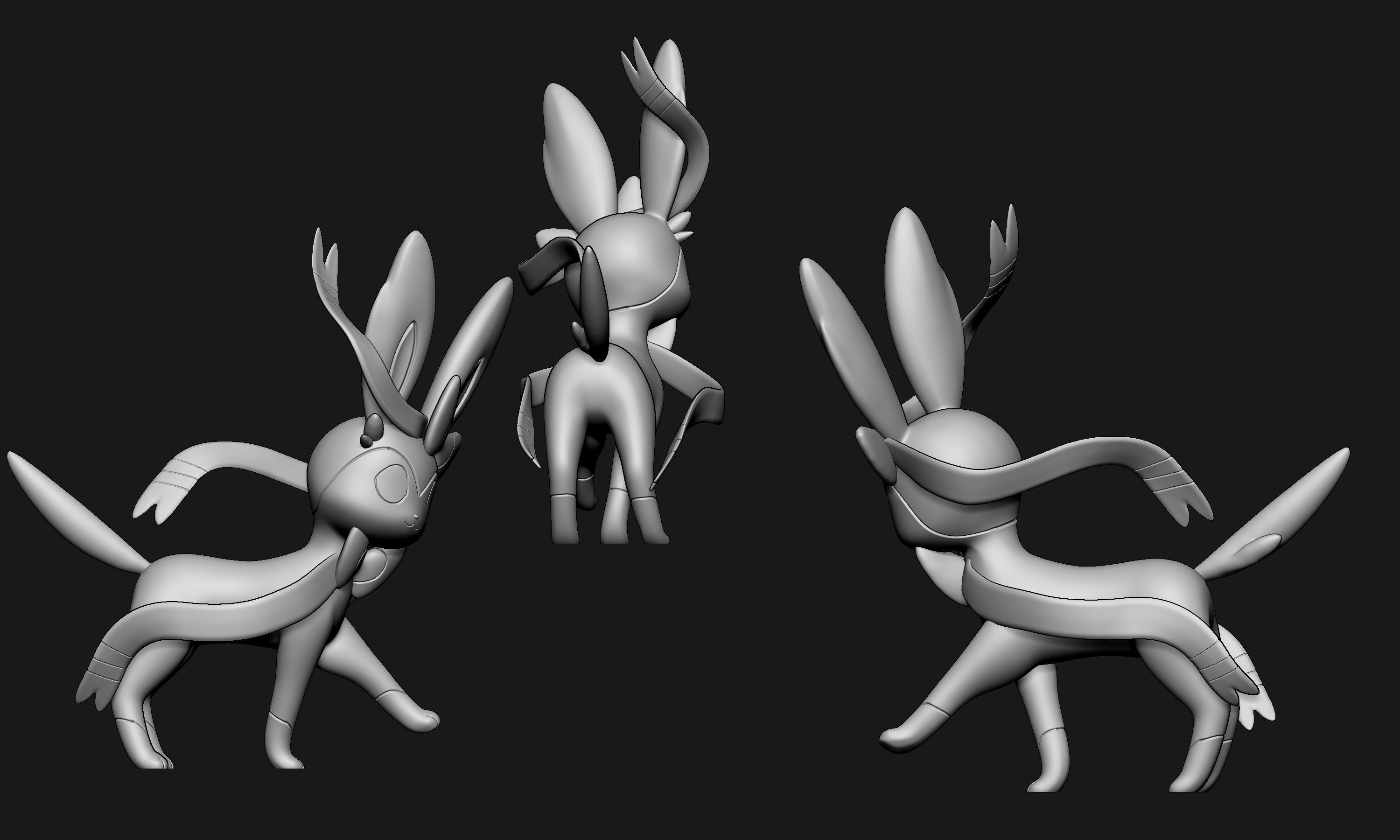 Pokemon - Sylveon New Version 3D model 3D printable | CGTrader