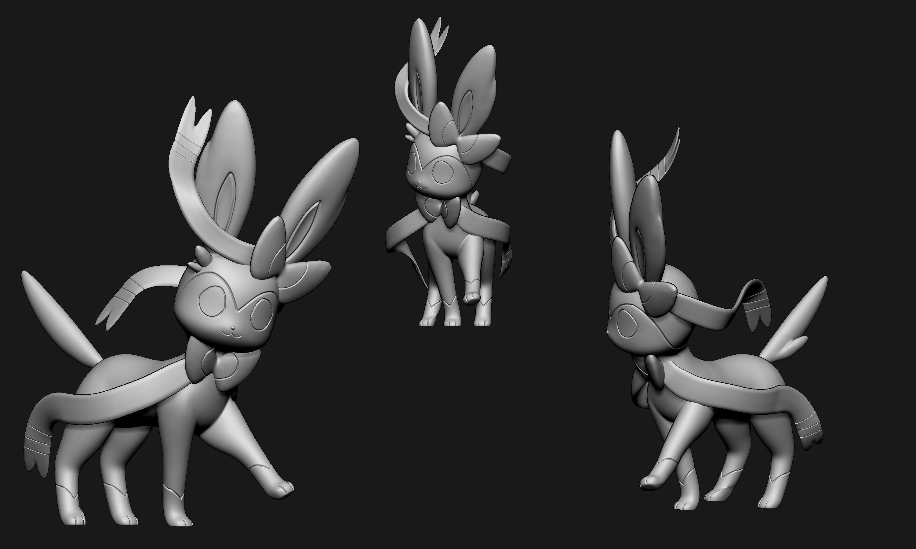 Pokemon - Sylveon New Version 3D model 3D printable | CGTrader