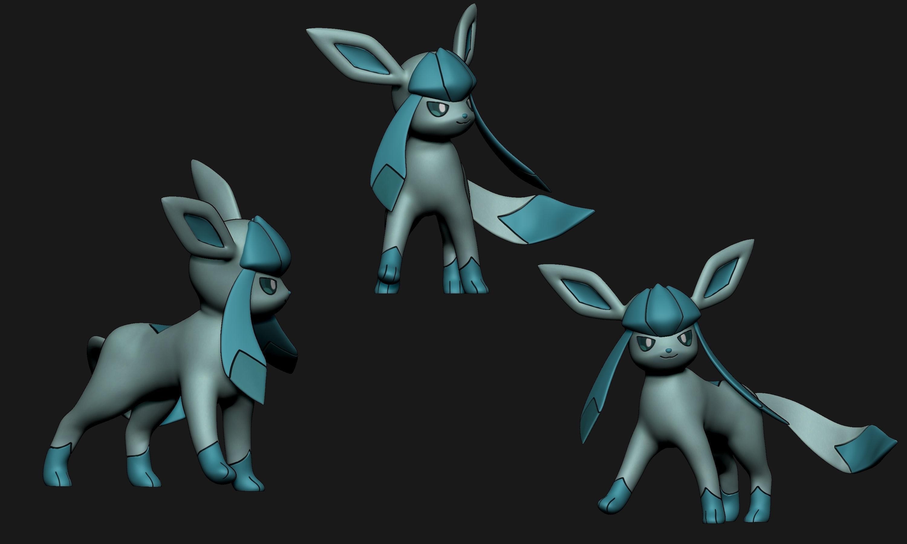 Pokemon - Glaceon New Version 3D model 3D printable | CGTrader