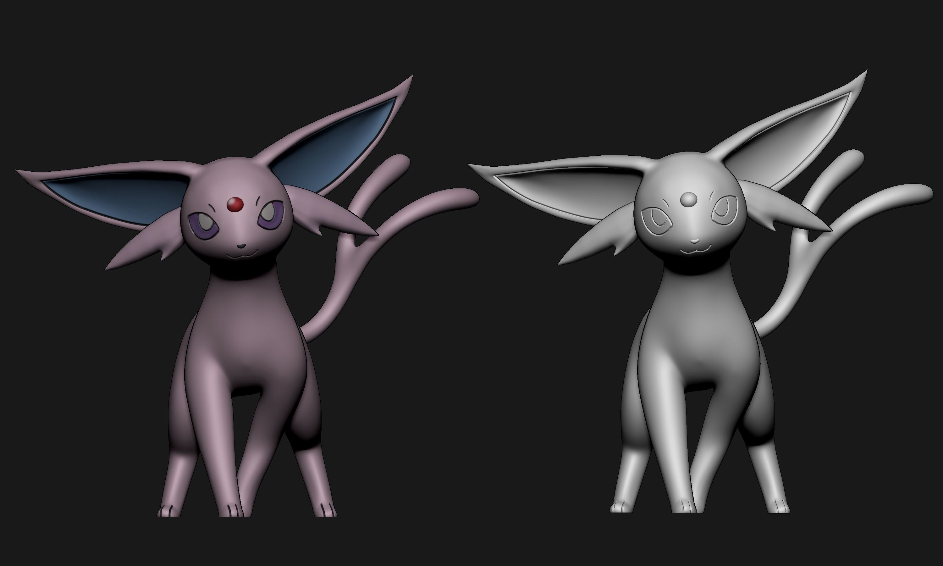 Pokemon Espeon New Version 3d Model 3d Printable Cgtrader