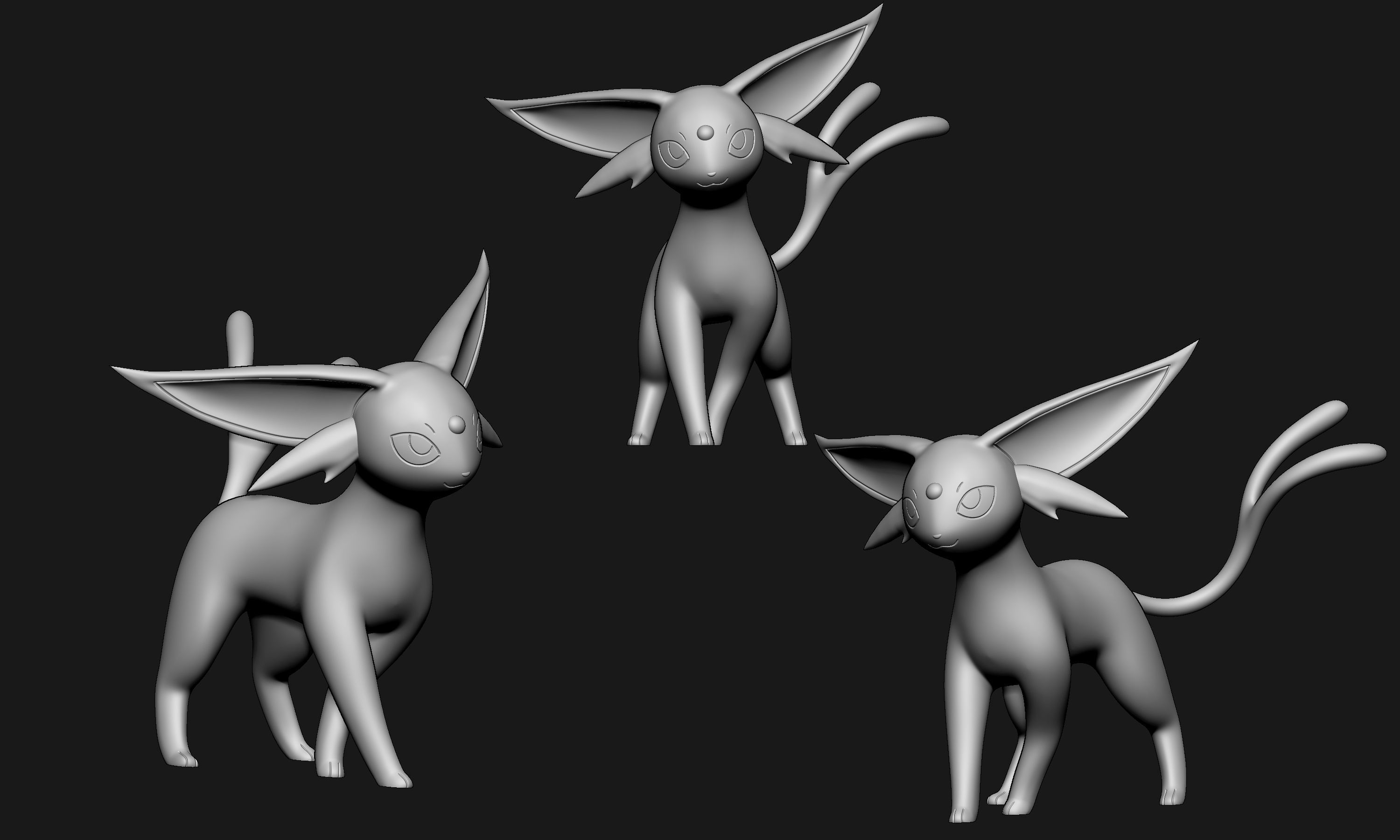 Pokemon - Espeon New Version 3D model 3D printable | CGTrader