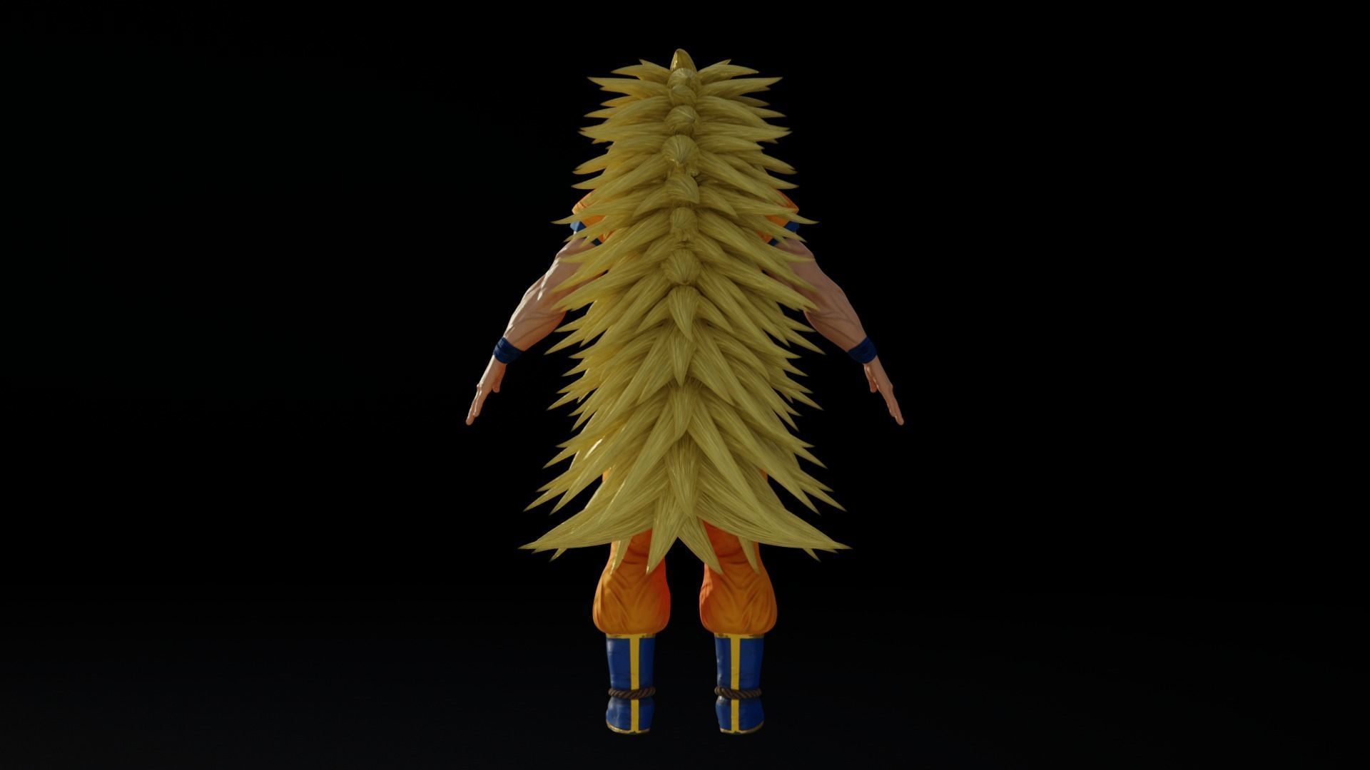 3D model Goku Super Saiyan 3 VR / AR / low-poly | CGTrader
