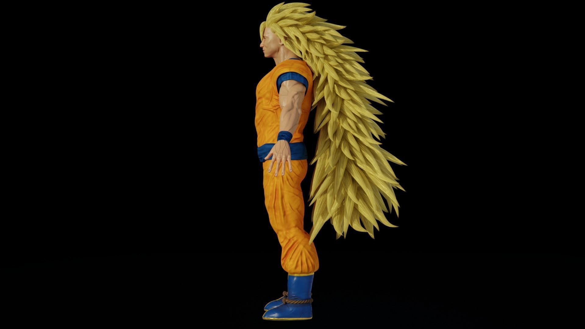 3D model Goku Super Saiyan 3 VR / AR / low-poly | CGTrader