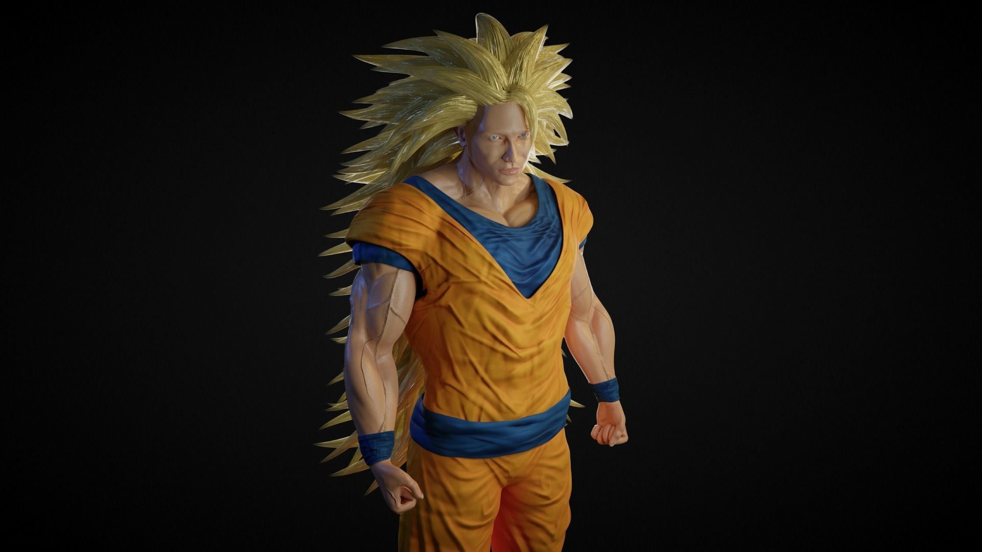 3D model Goku Super Saiyan 3 VR / AR / low-poly | CGTrader
