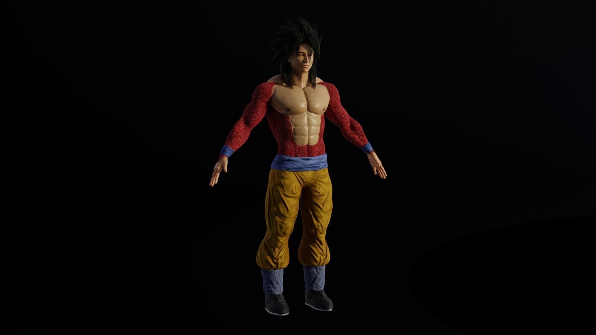 3D model Goku Super Saiyan 4 VR / AR / low-poly | CGTrader