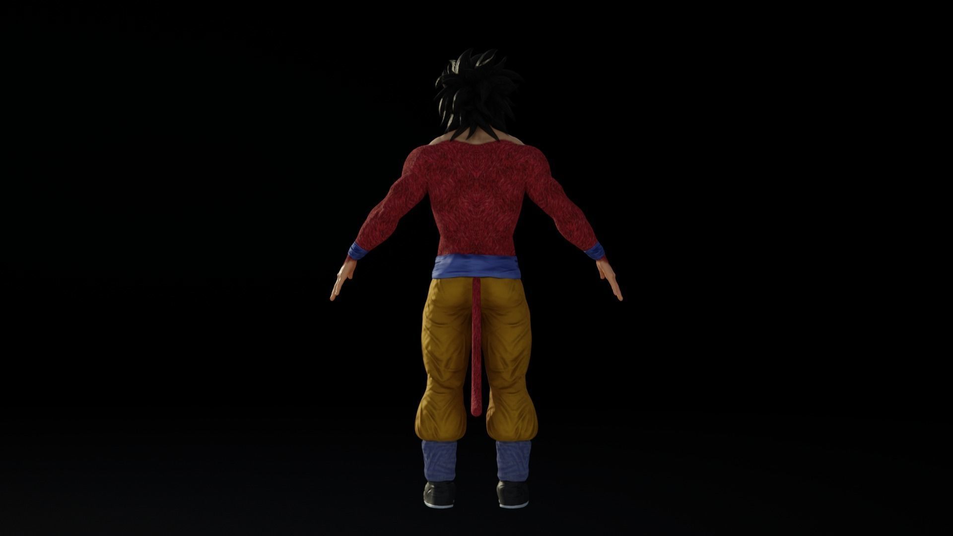 3D model Goku Super Saiyan 4 VR / AR / low-poly | CGTrader