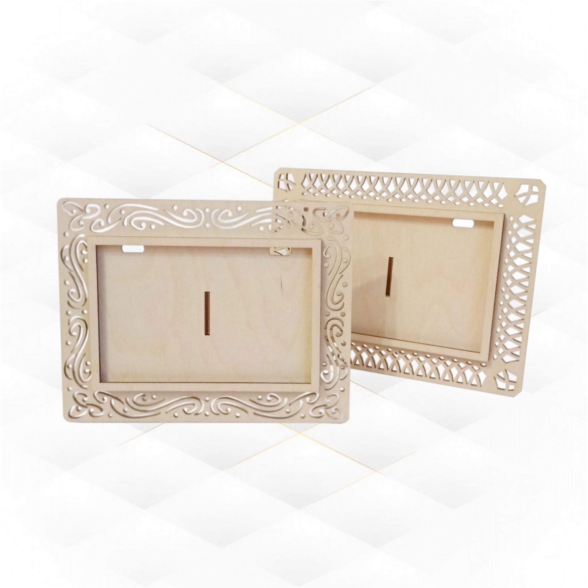 Picture Frame 2 pattern laser cut design 3D model 3D printable | CGTrader
