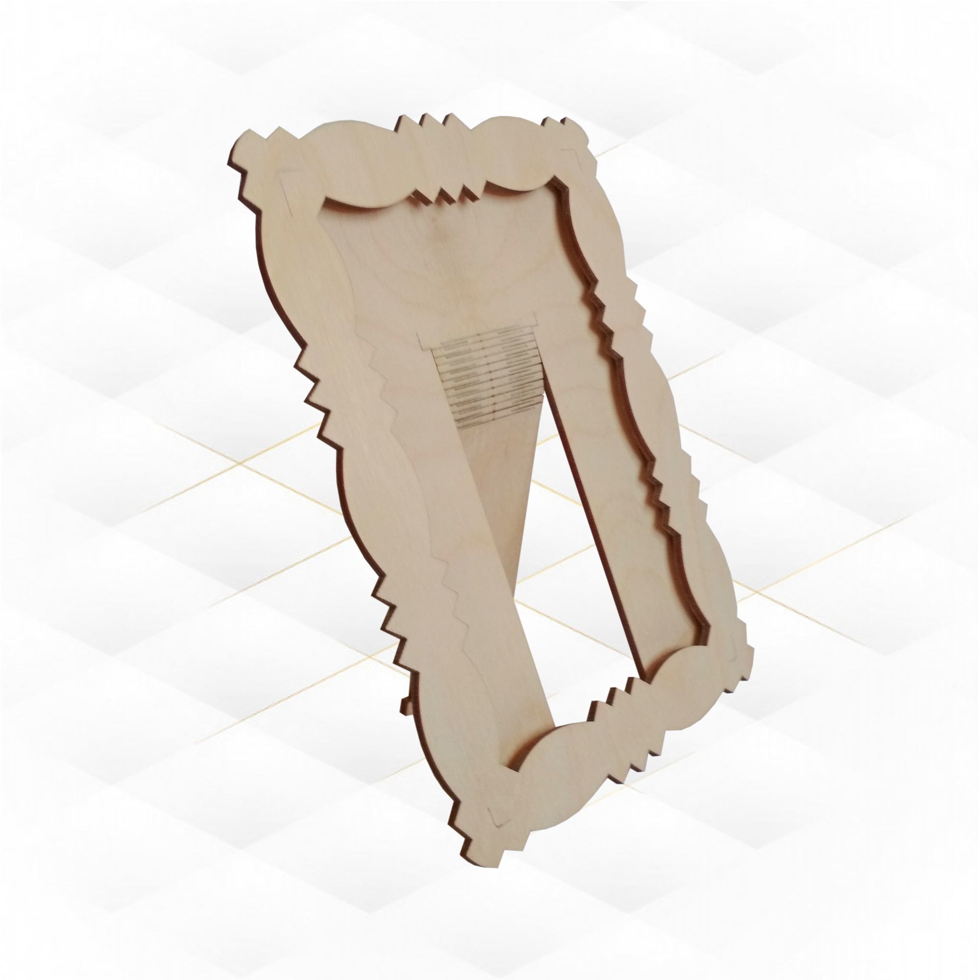 Picture Frame two template laser cutting design 3D model 3D printable ...