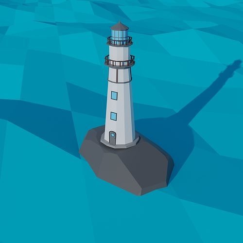 3D model Low Poly Lighthouse VR / AR / low-poly | CGTrader