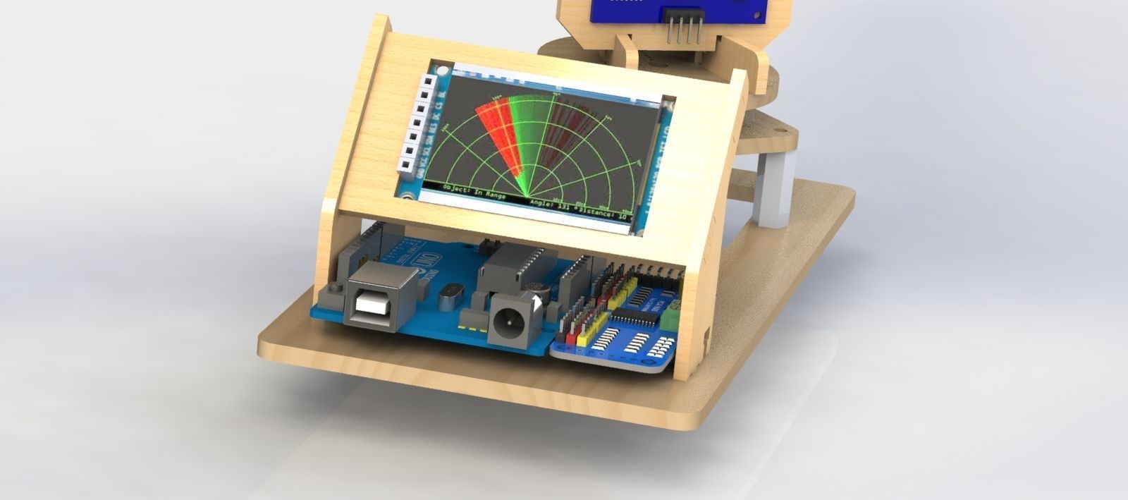 Mini Radar Detector Arduino Kit 3d Model 3d Printable Cgtrader