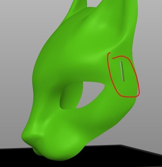 Cat mask 3D model 3D printable | CGTrader