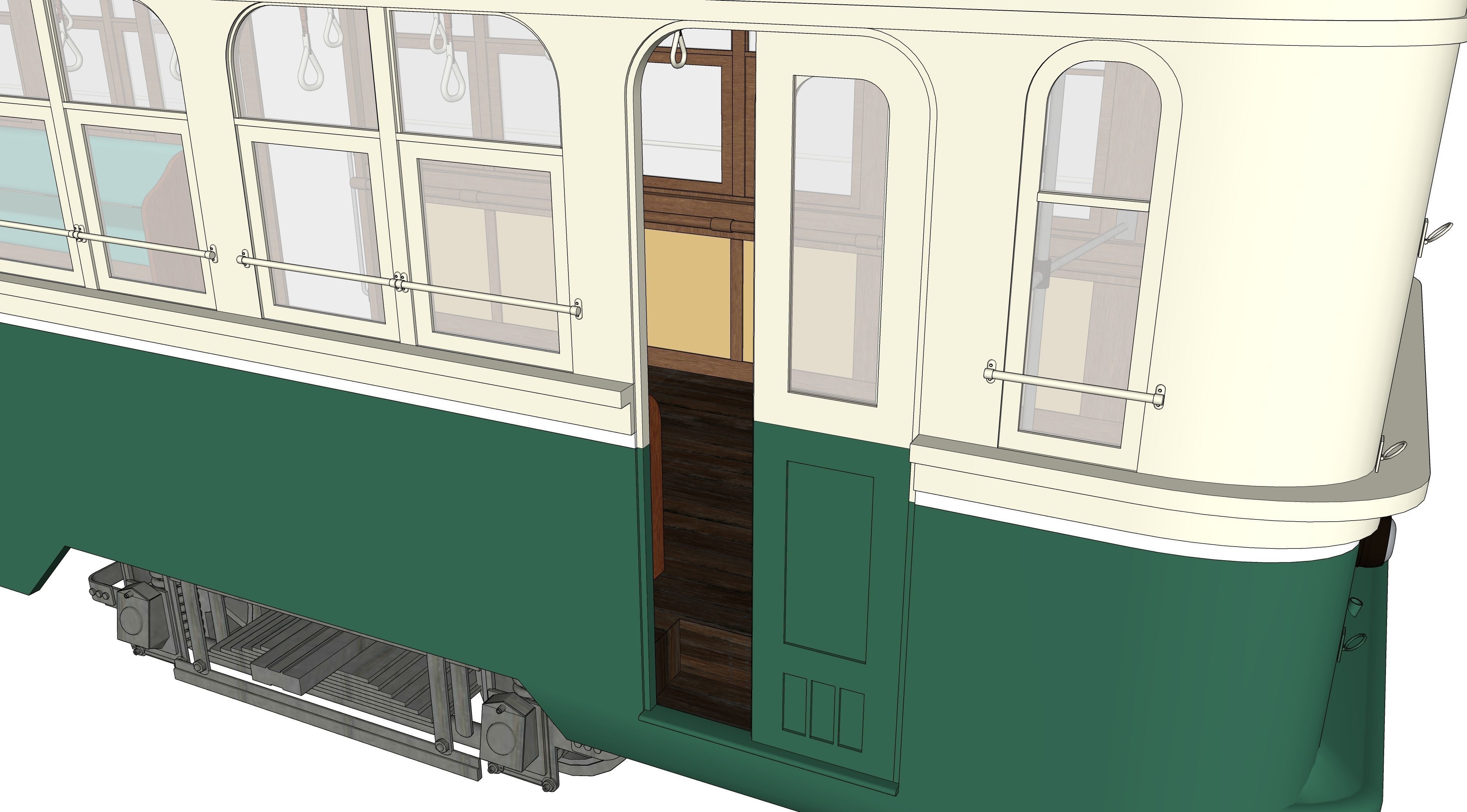 streetcar trolley car 3D model | CGTrader