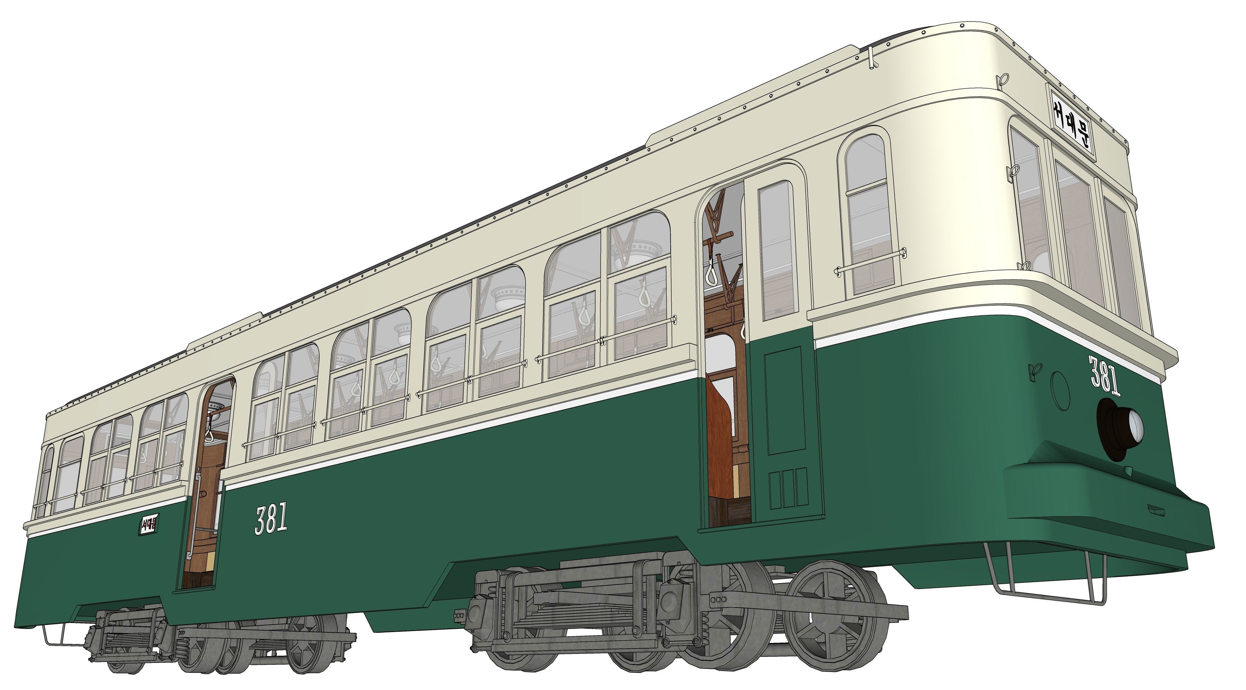 streetcar trolley car 3D model | CGTrader
