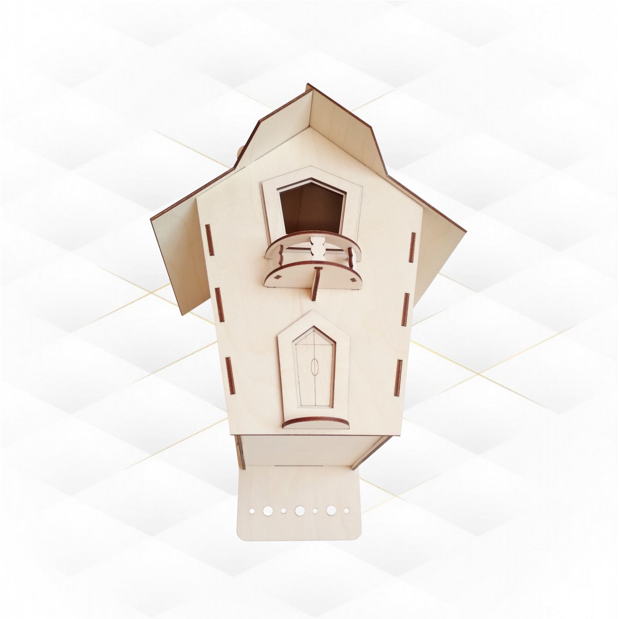 Bird house design for laser cut 3D model 3D printable | CGTrader