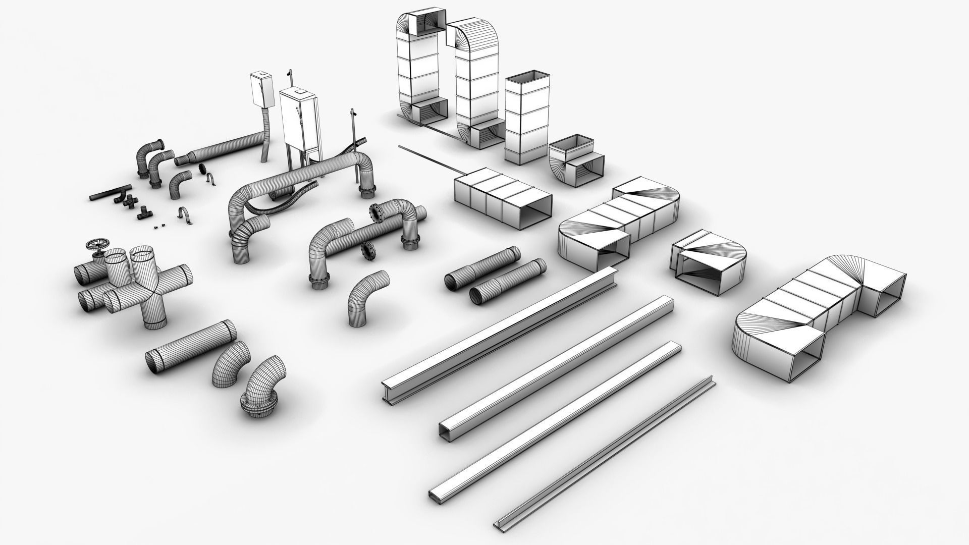 3D model Roof Pipe Tile VR / AR / low-poly | CGTrader