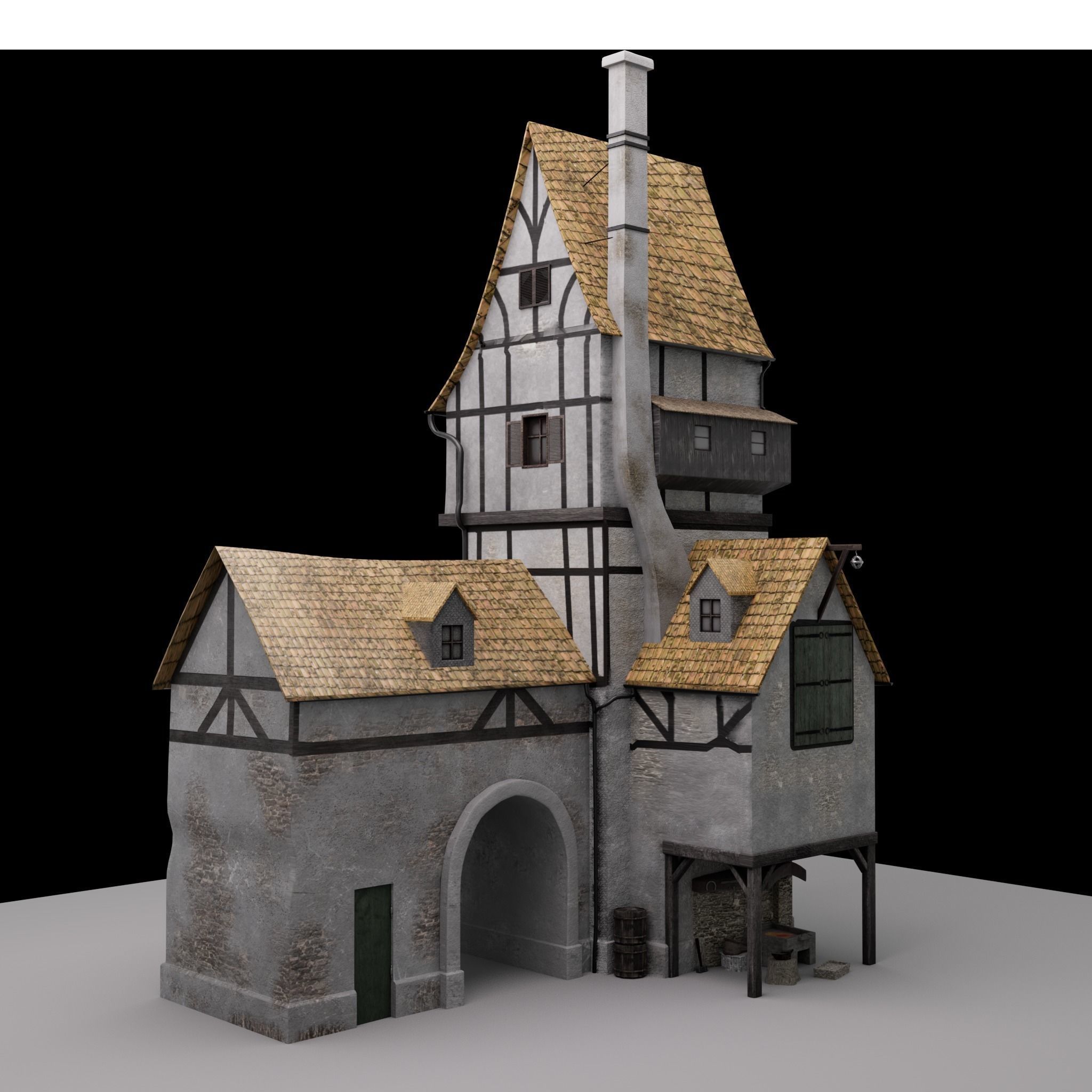 3D model old home 3d model VR / AR / low-poly | CGTrader