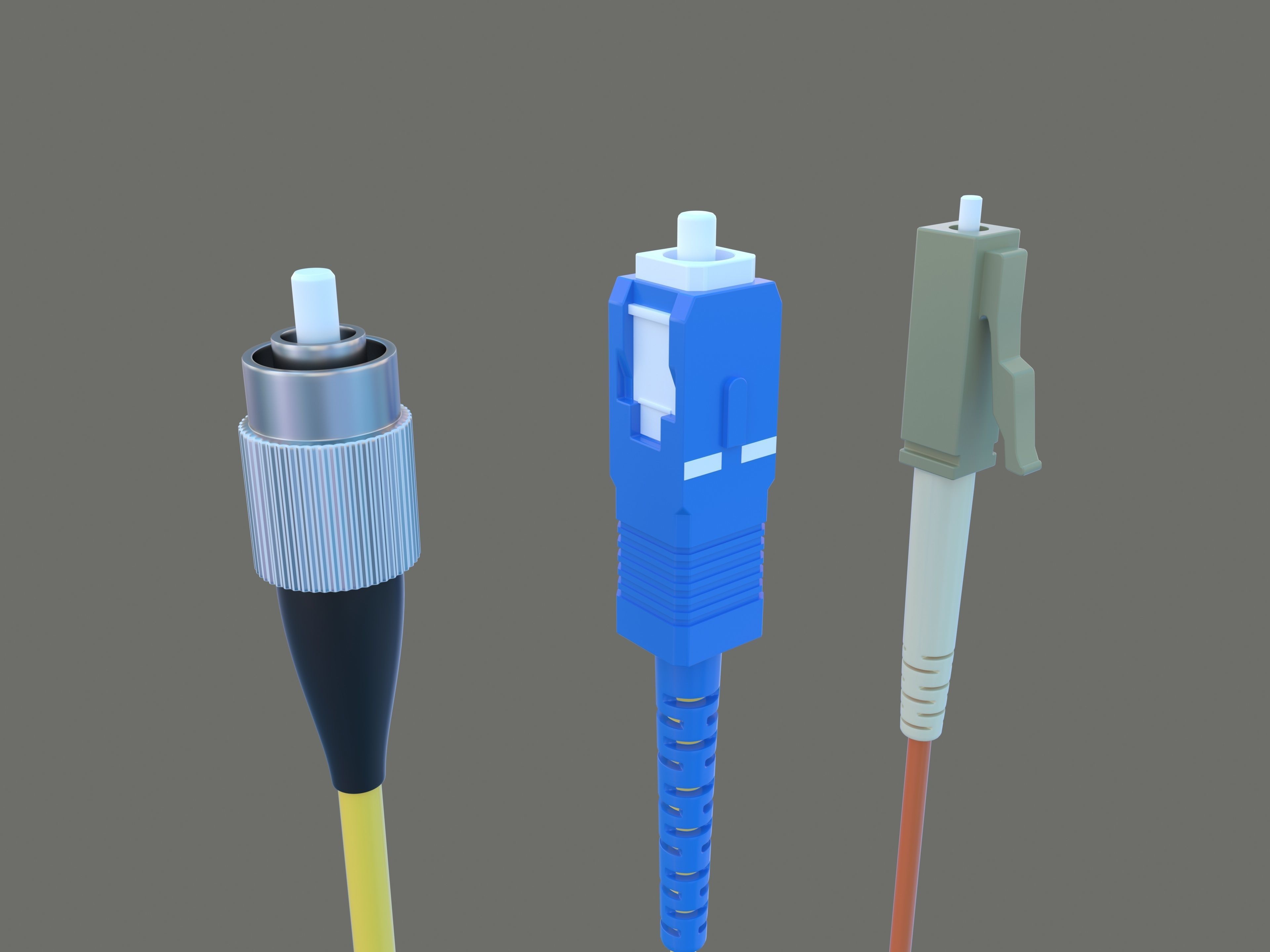 Fiber Optic Connector 3D model | CGTrader