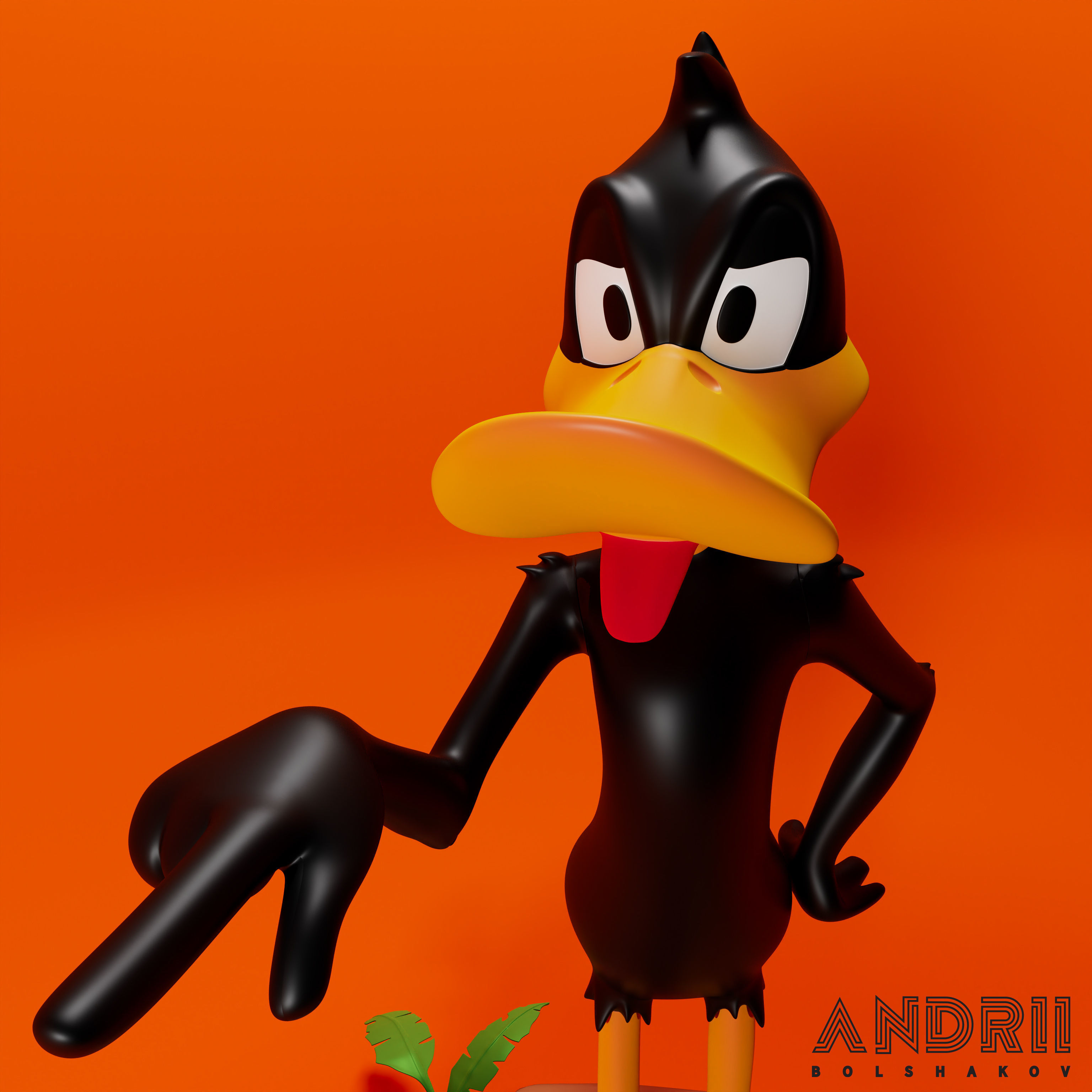 Daffy Duck 3D model 3D printable | CGTrader