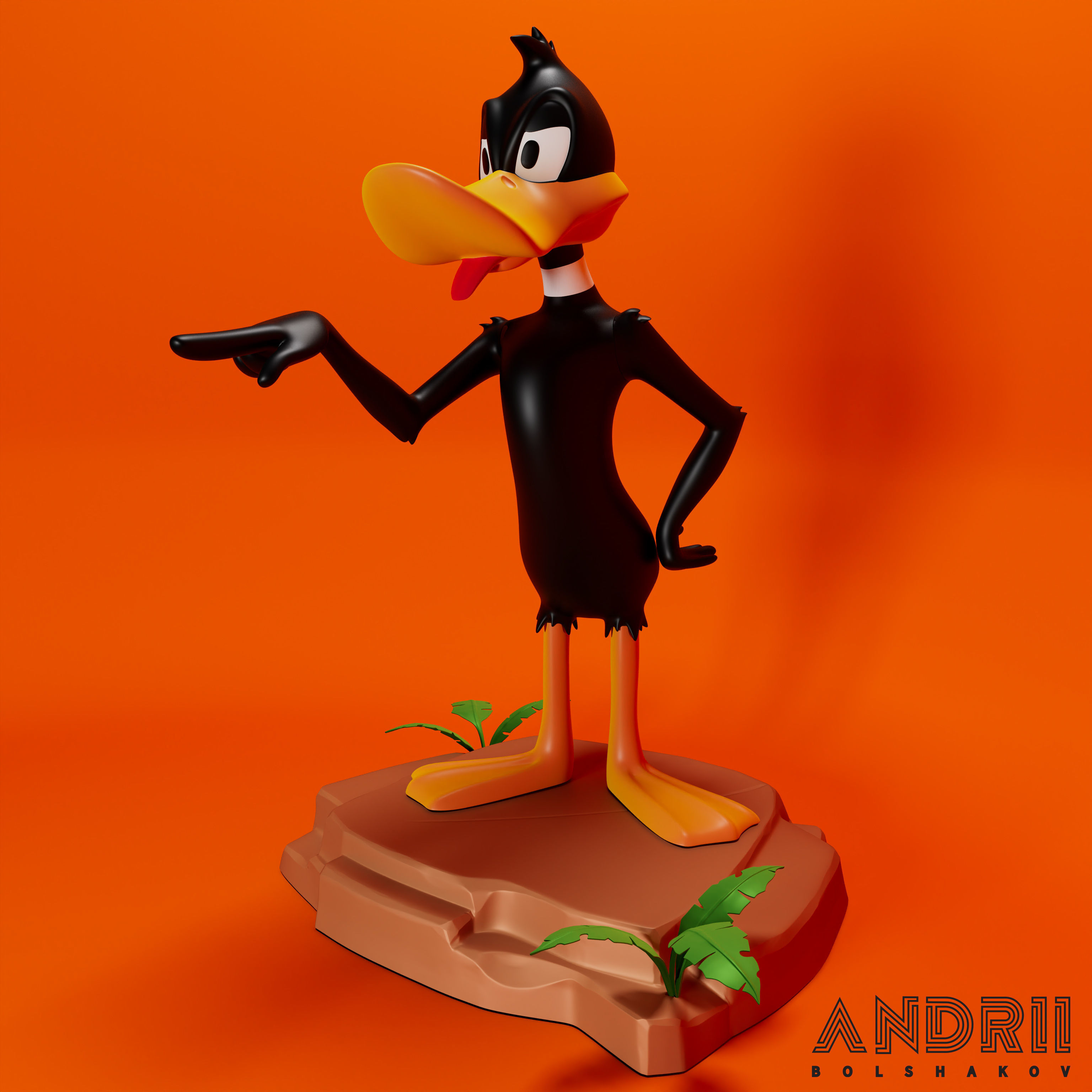 Daffy Duck 3D model 3D printable | CGTrader