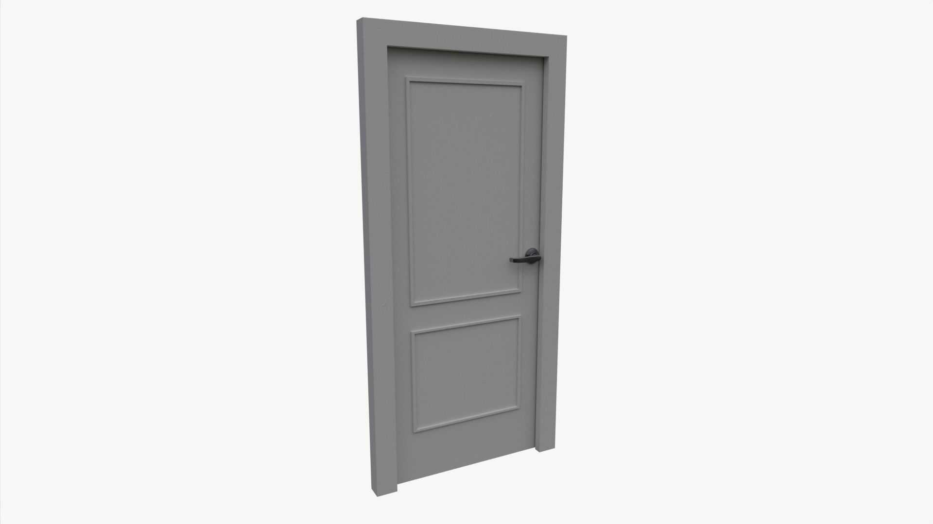 3D model Low Poly Door Ready to Animate VR / AR / low-poly animated ...