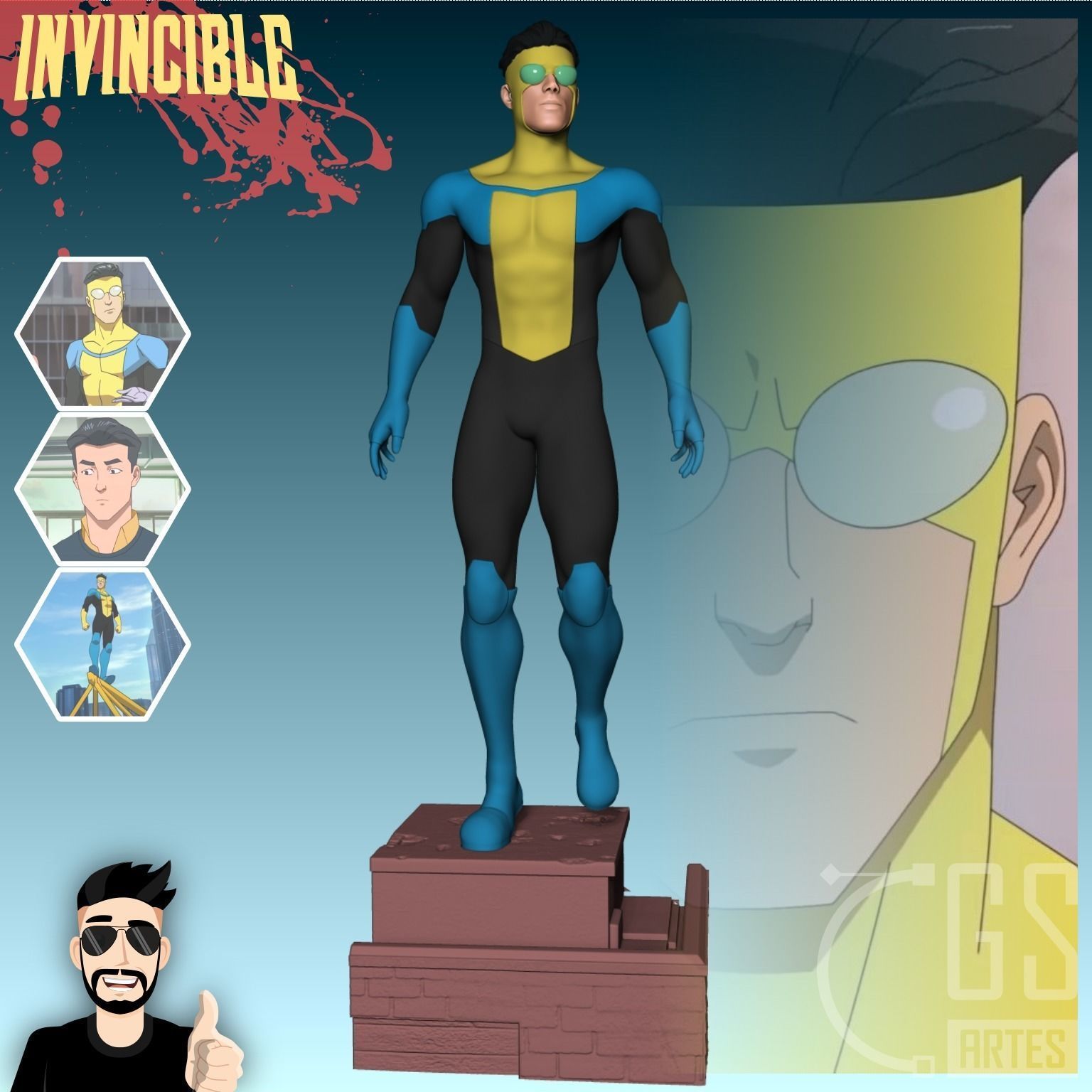 INVINCIBLE - MARK GRAYSON 3D model 3D printable | CGTrader