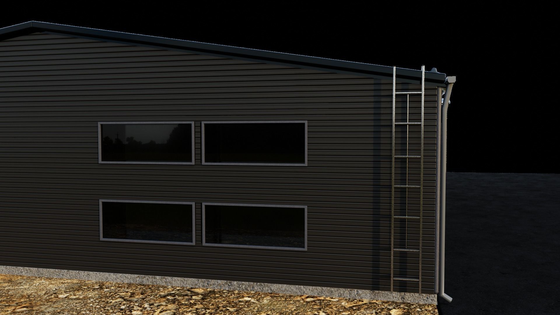 Modern Gray Warehouse 3D model | CGTrader