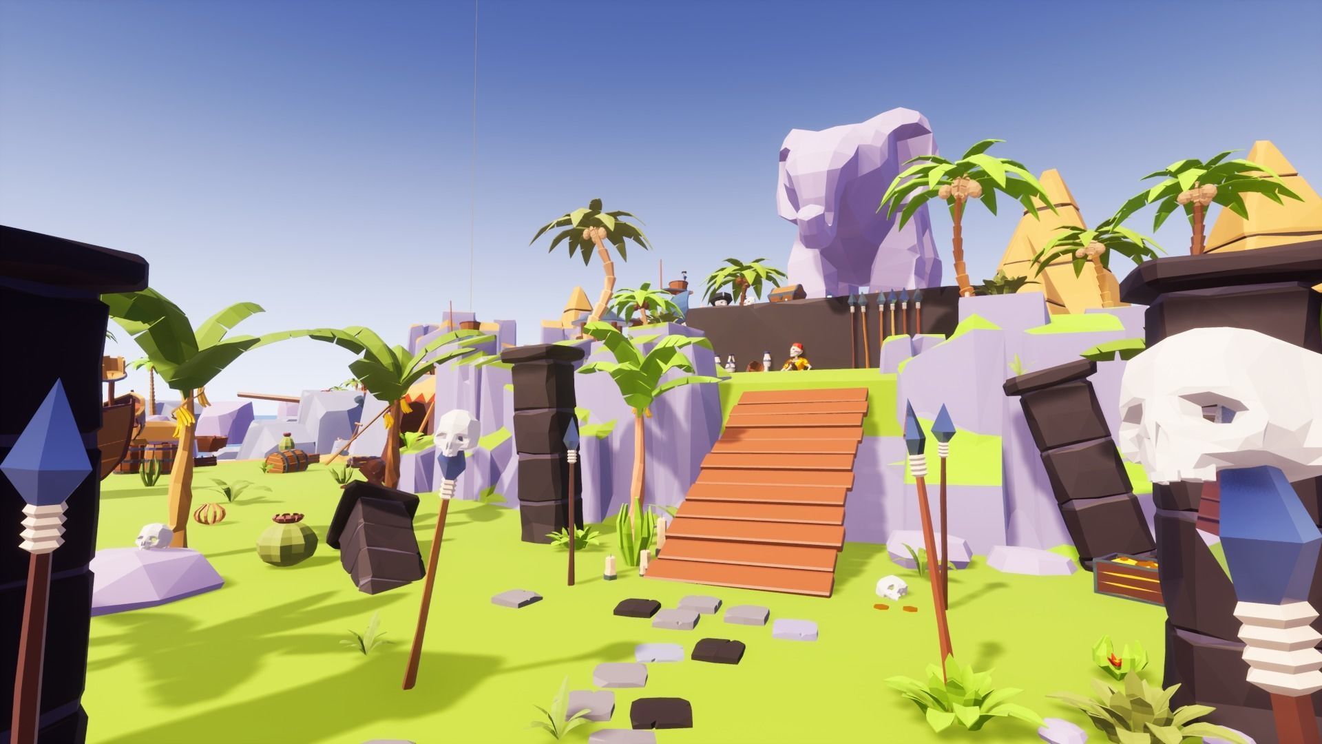 3D model Low Poly Tropical Island RG VR / AR / low-poly | CGTrader