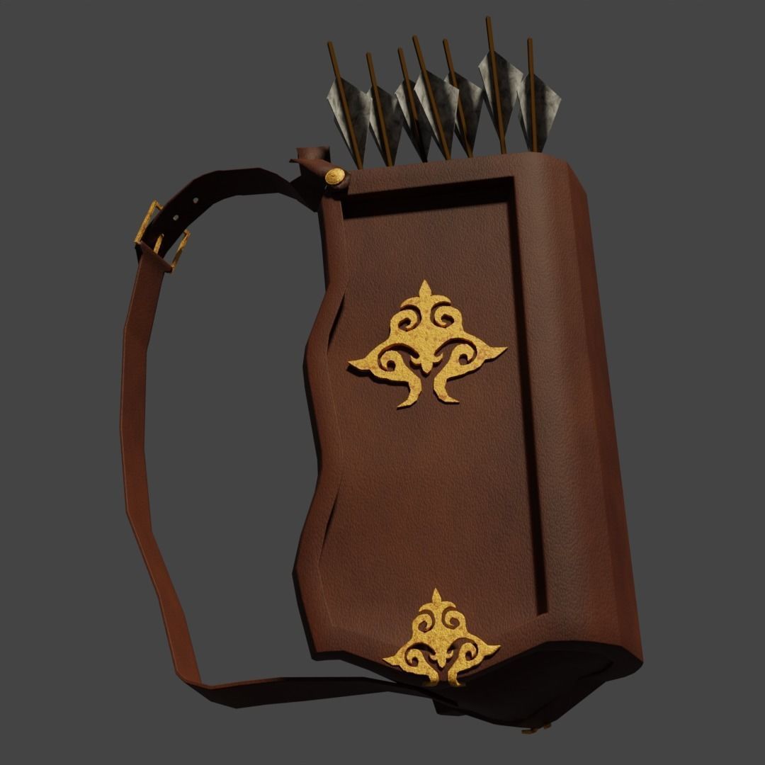 3D model Mongol Style Arrow Sack VR / AR / low-poly | CGTrader