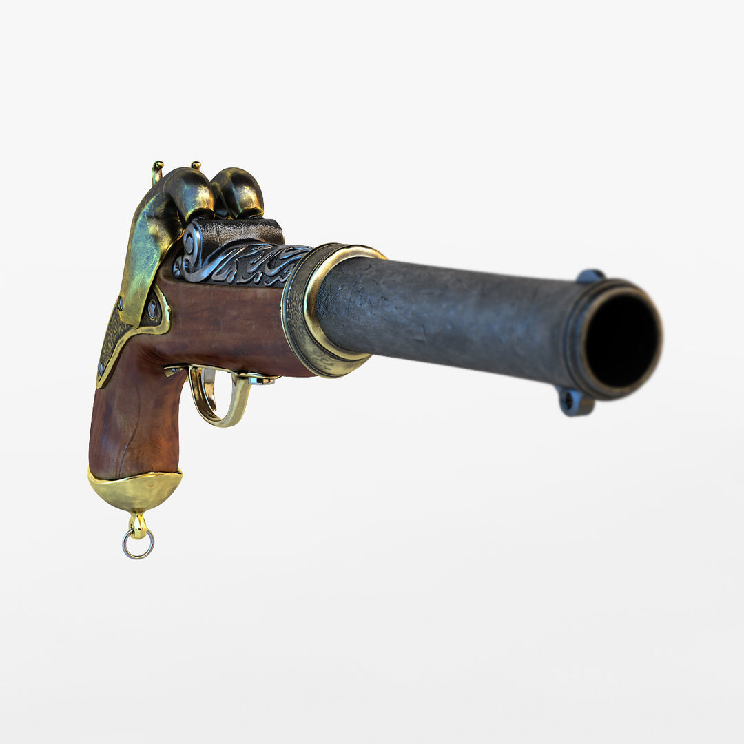 3D model Pirate Pistol VR / AR / low-poly | CGTrader