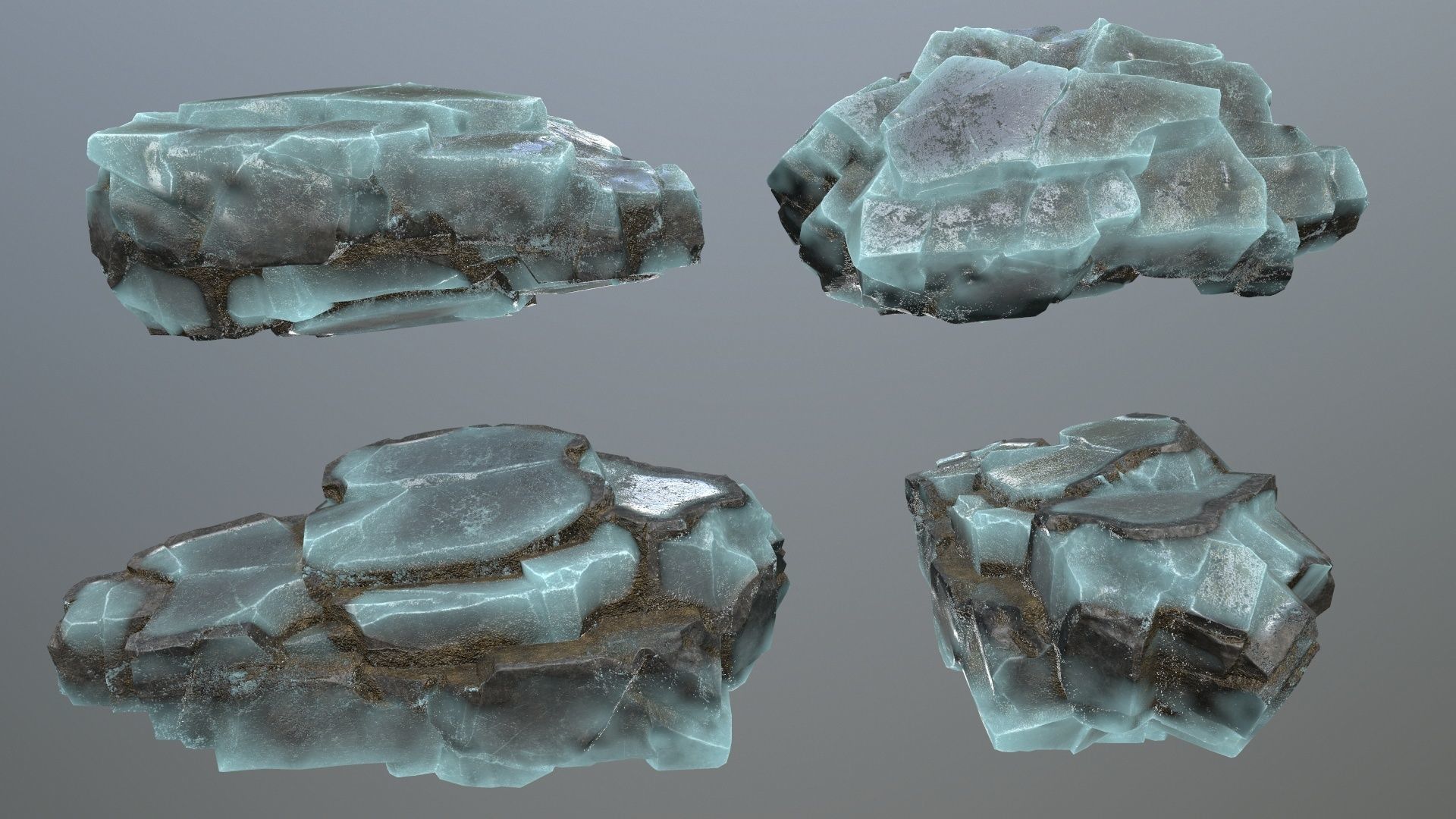 3D model ice cliff VR / AR / low-poly | CGTrader