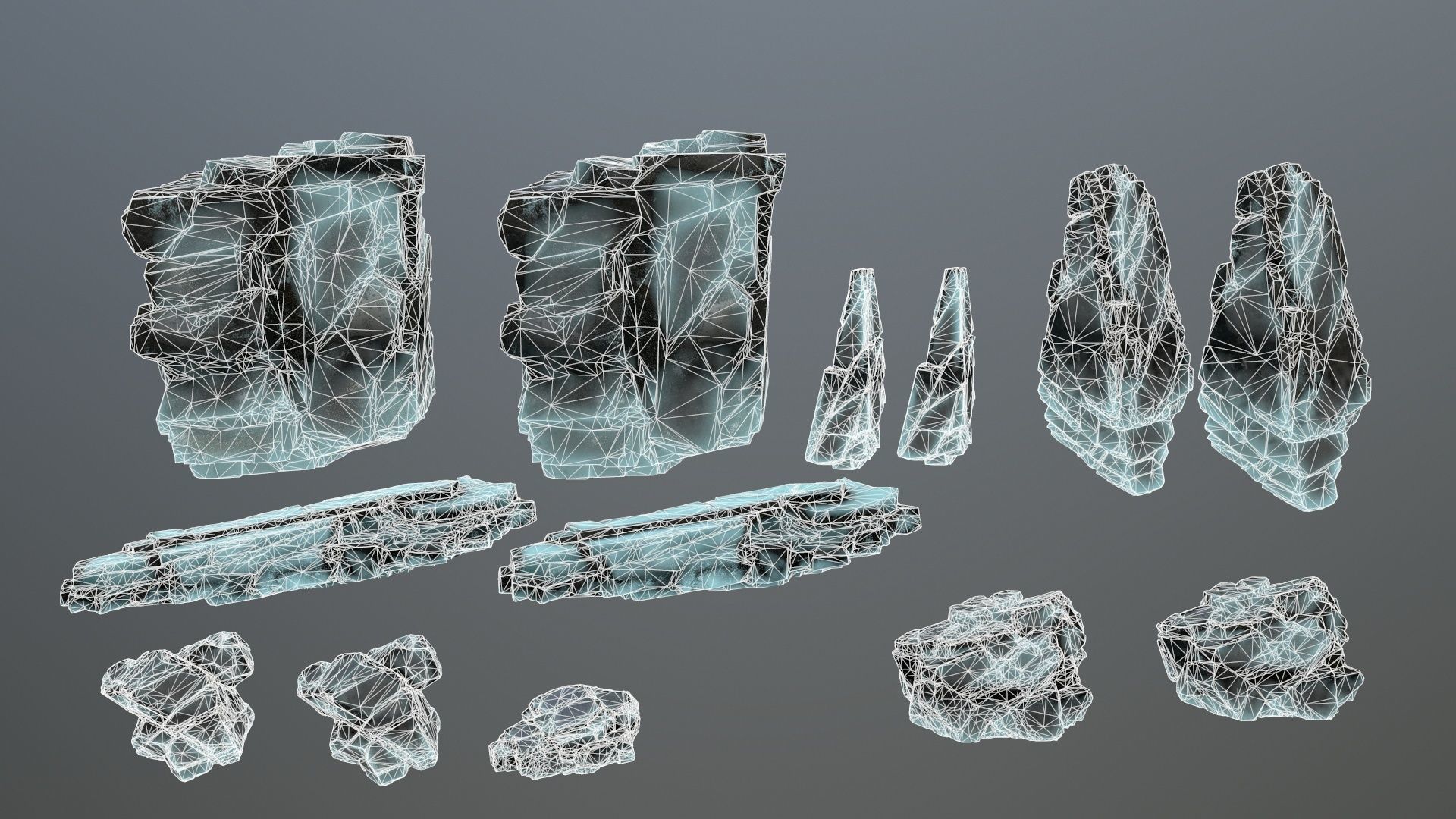 3D model ice cliff VR / AR / low-poly | CGTrader