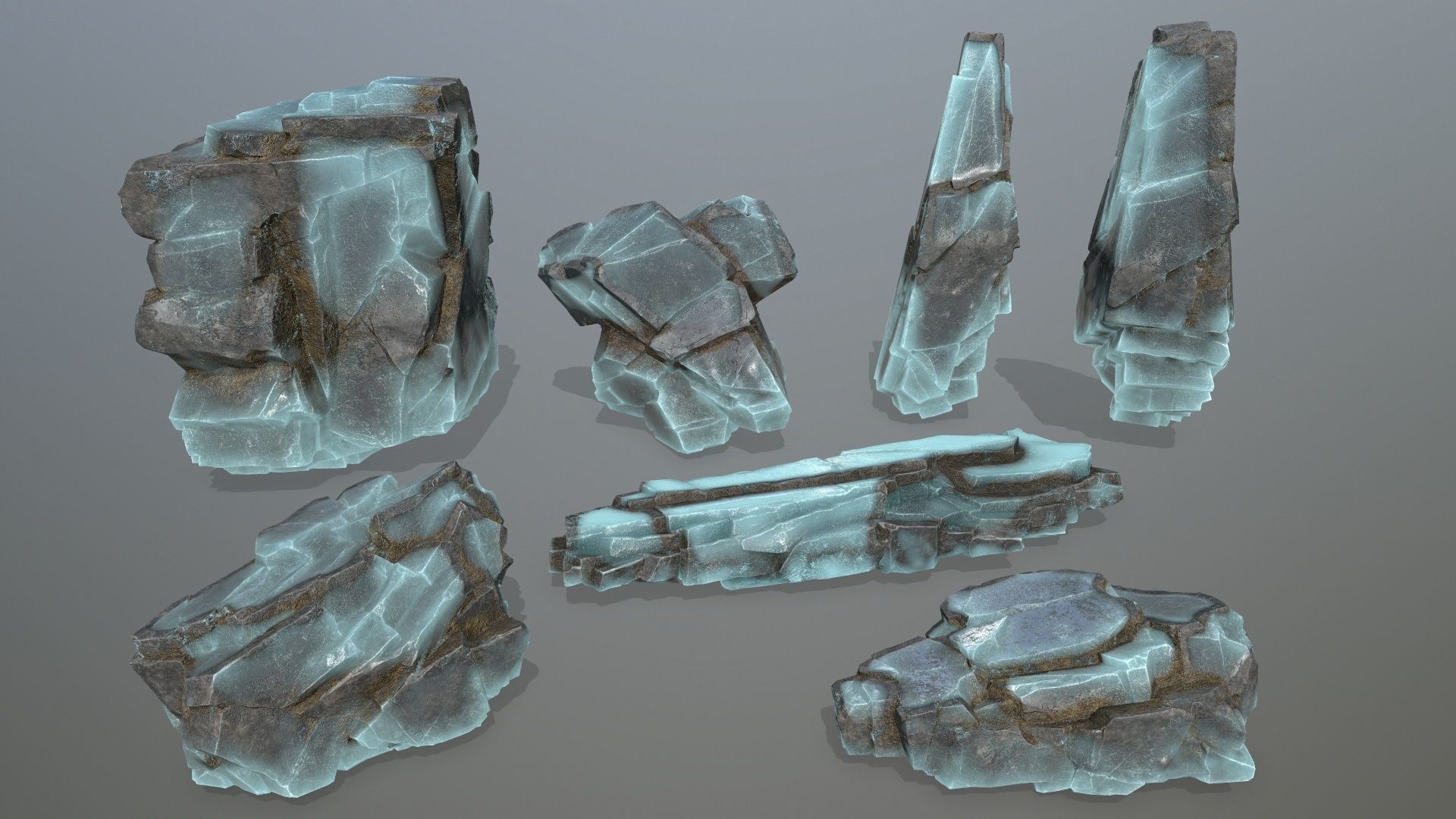 3D model ice cliff VR / AR / low-poly | CGTrader