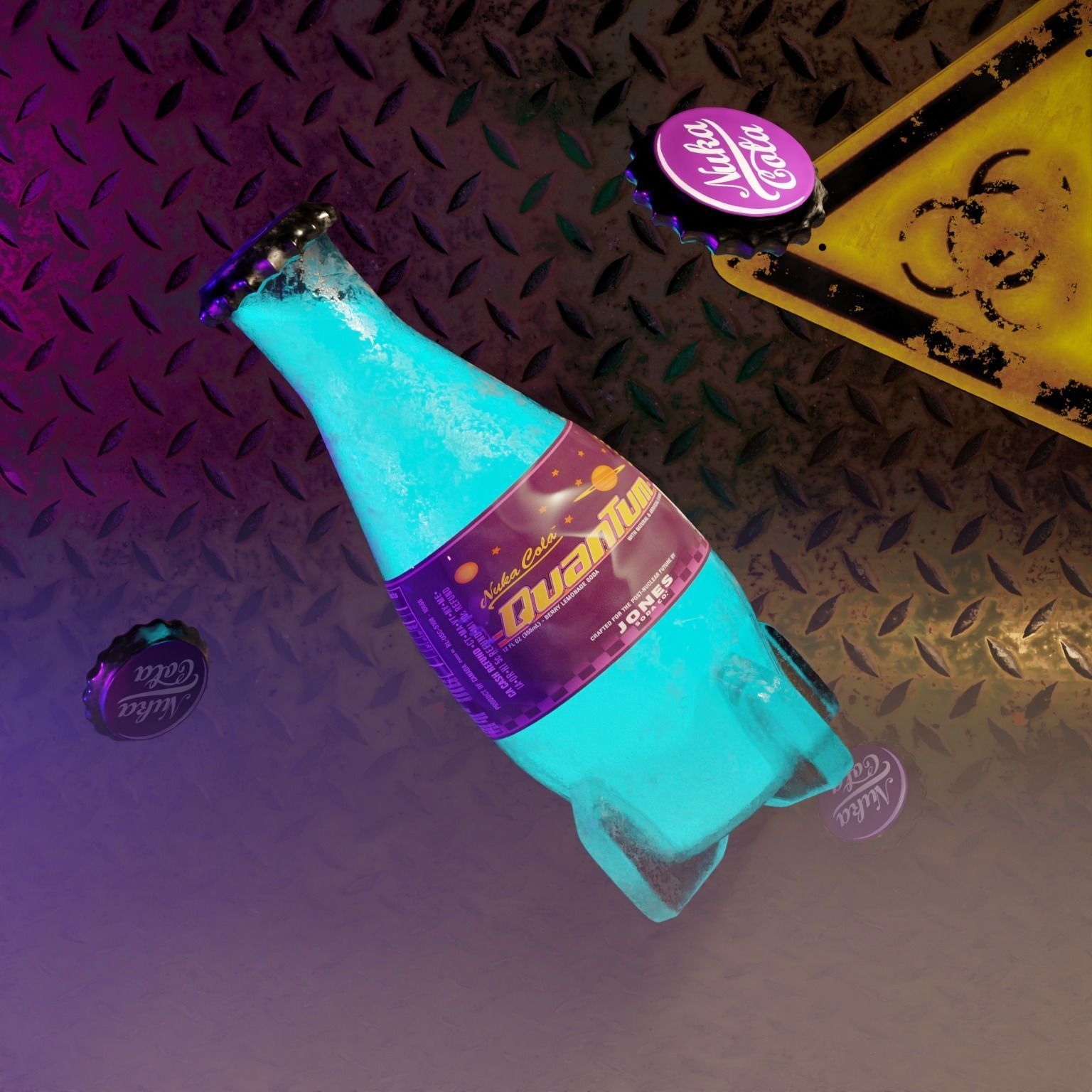 3D model Nuka-Cola Quantum from video game Fallout VR / AR / low-poly ...