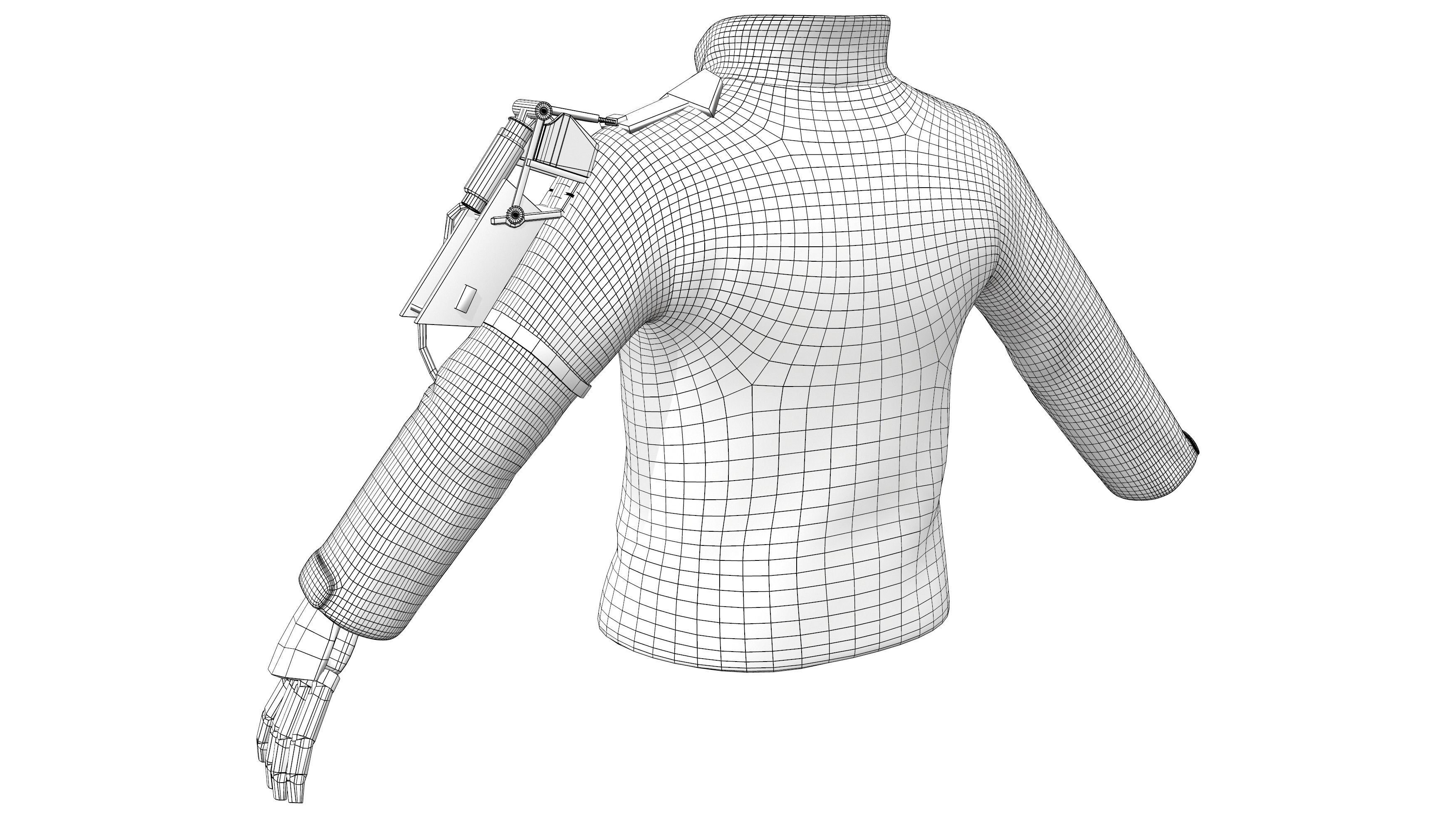 3D model Male Orange Cyberpunk Jacket Coat VR / AR / low-poly | CGTrader