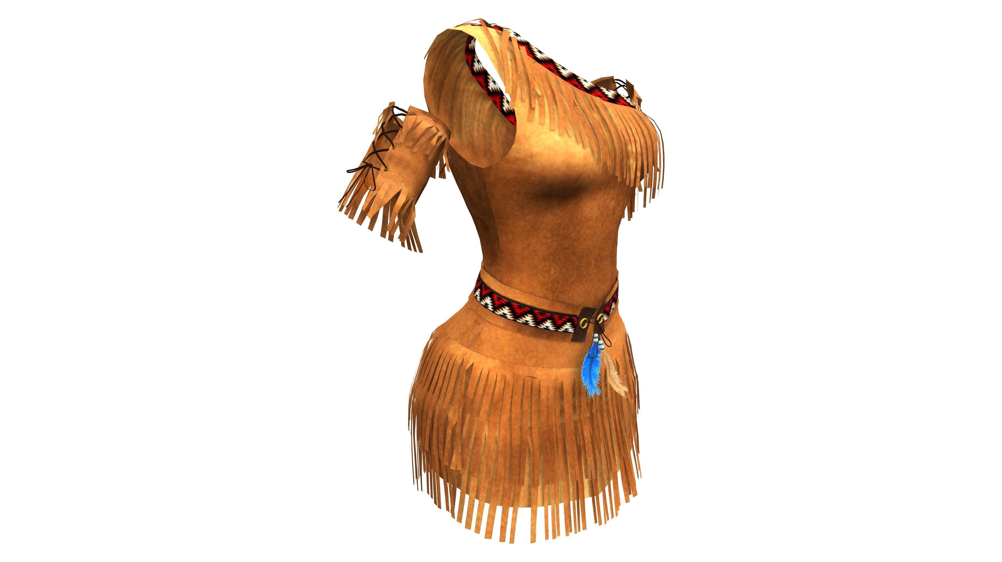 3D model Pow Wow Native American Costume VR / AR / low-poly | CGTrader