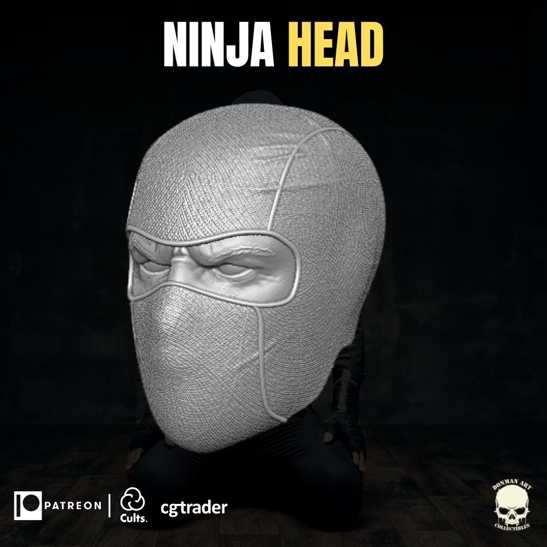 Ninja head 3D printable File For Action Figures 3D model 3D printable ...